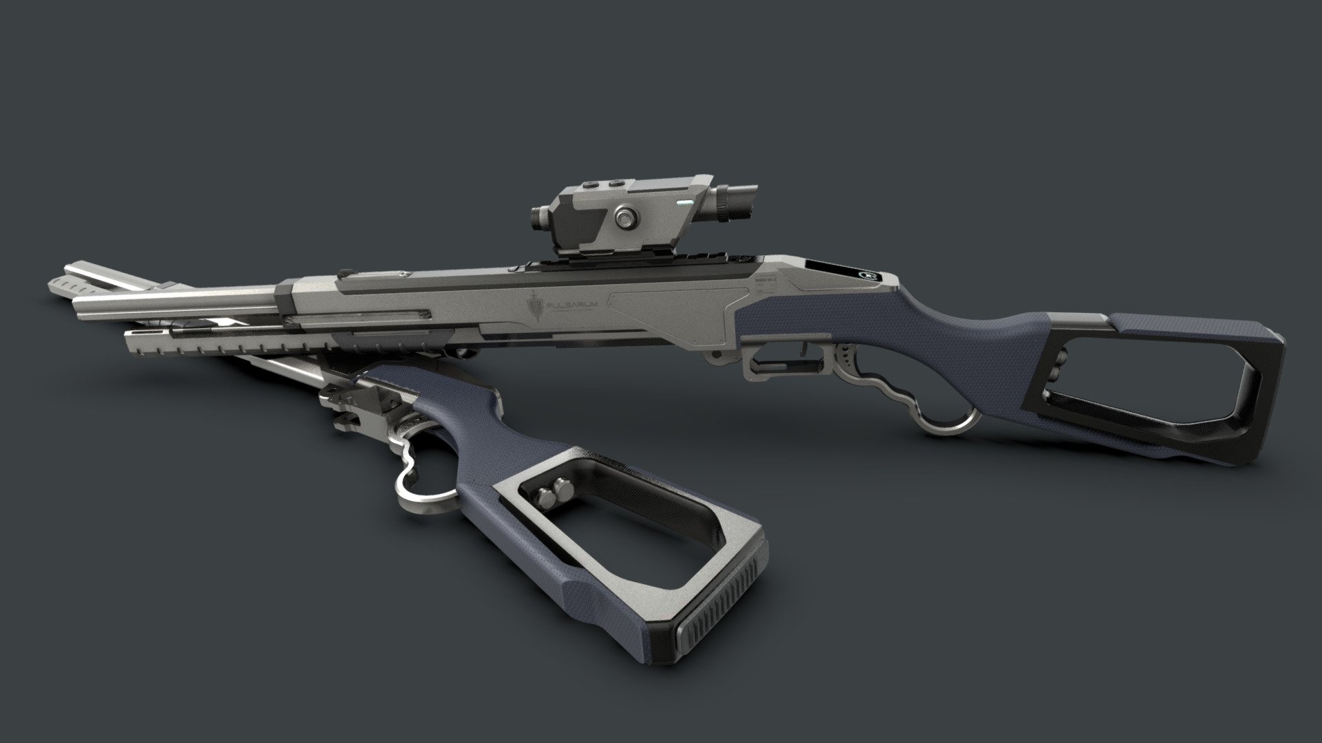 Concept Scifi Lever Action Rifle - Buy Royalty Free 3D model by Jon ...