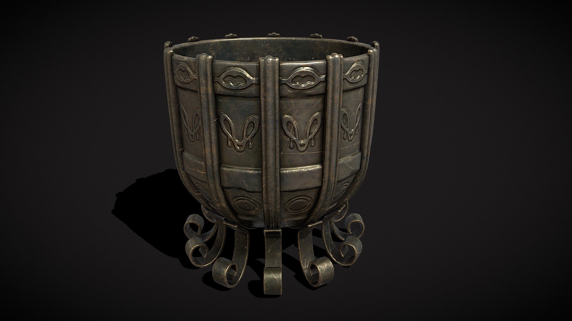 Bronze Decorative Cauldron - Buy Royalty Free 3D model by ...