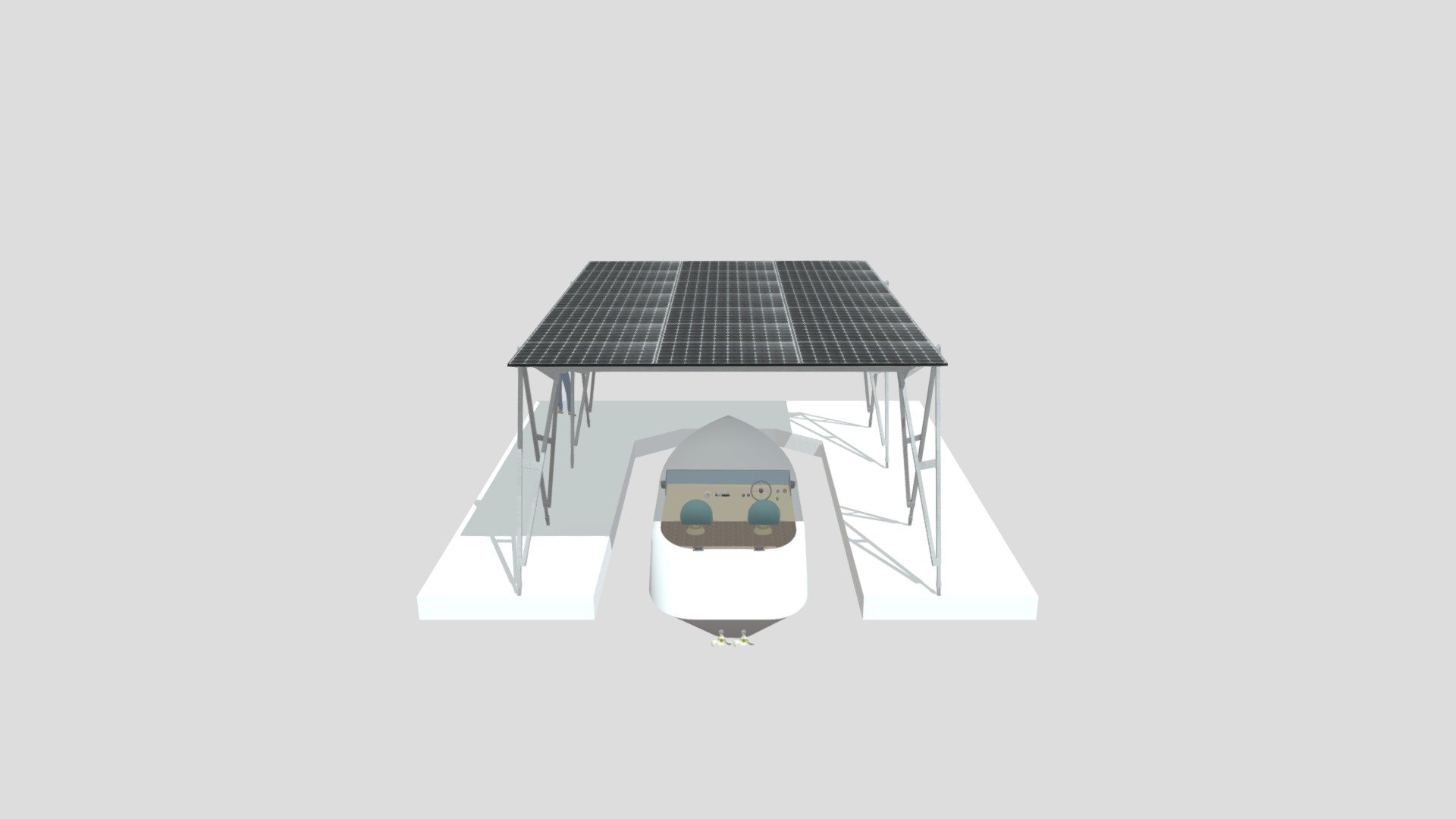 Dock Solar Canopy - 3D model by BKSolarCanopy [5f7307b] - Sketchfab