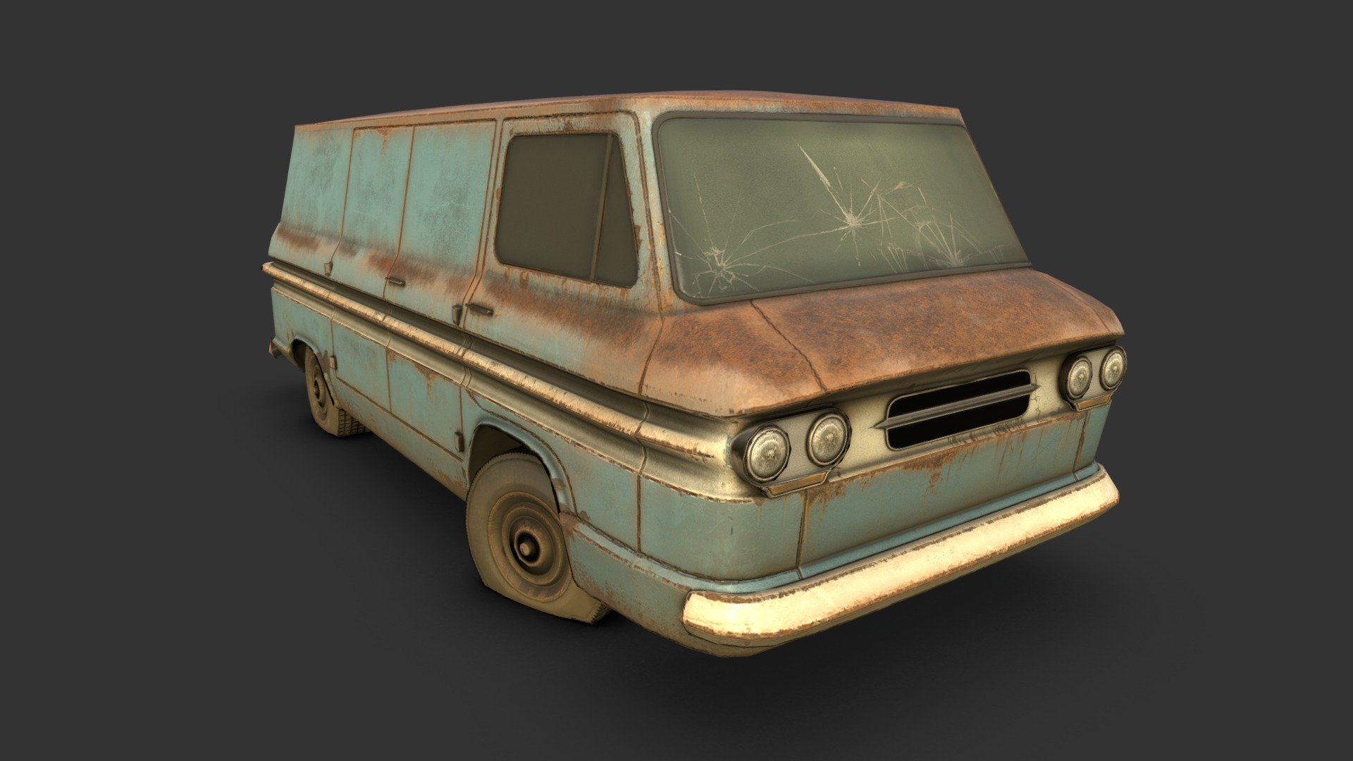 Rusty 1960s Van - Buy Royalty Free 3D model by Renafox (@kryik1023 ...