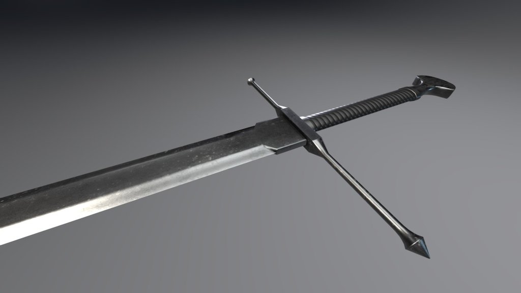 Steel sword - 3D model by Crimmy [5f75a9d] - Sketchfab