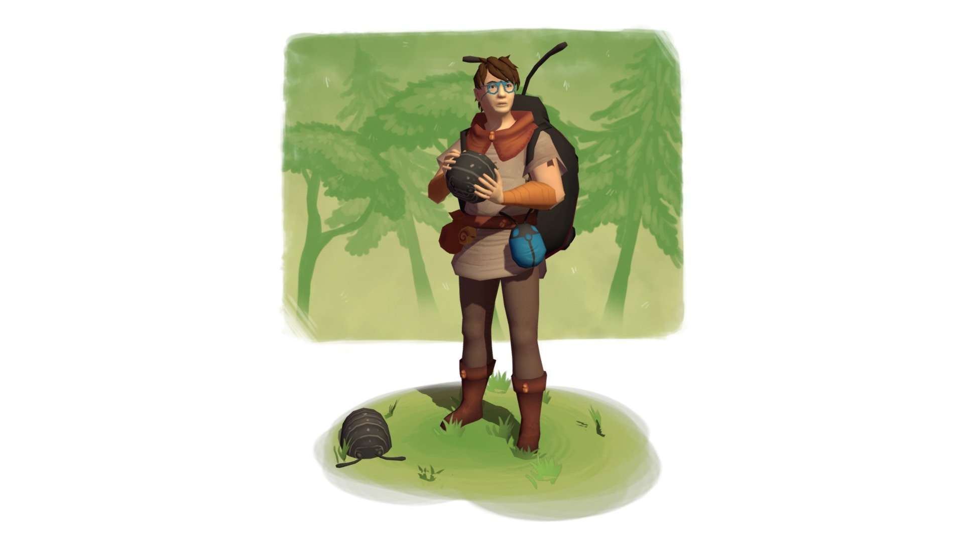 Village Character - Bug Catcher - 3D model by Everson Lawrence ...
