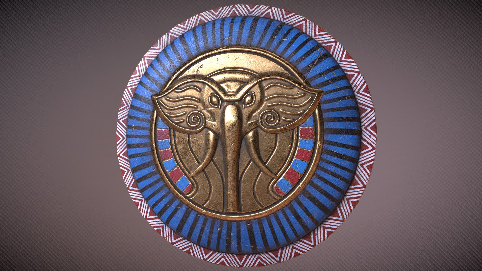 Carthaginian Aspis with Elephant Embossment - 3D model by Garrettich ...