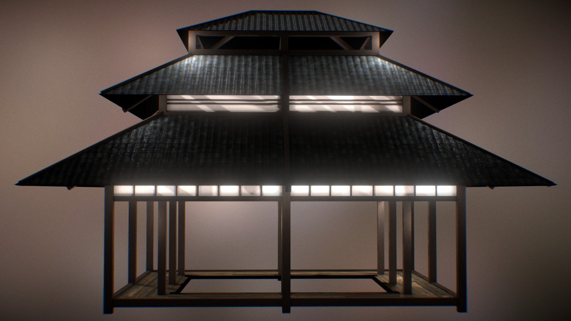 VR Japanese Tiled Roof - Buy Royalty Free 3D model by Tsubasa Art ツバサ ...