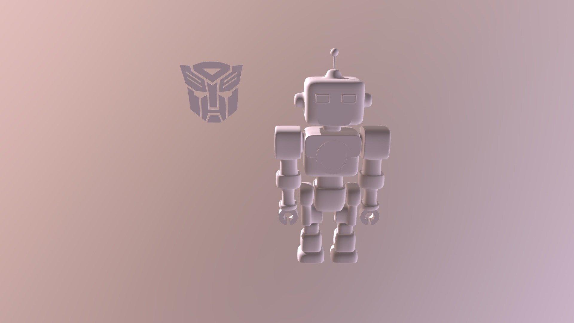 Robot And Logo - 3D model by Kristoffer Stranden (@intra32) [5f7a664 ...