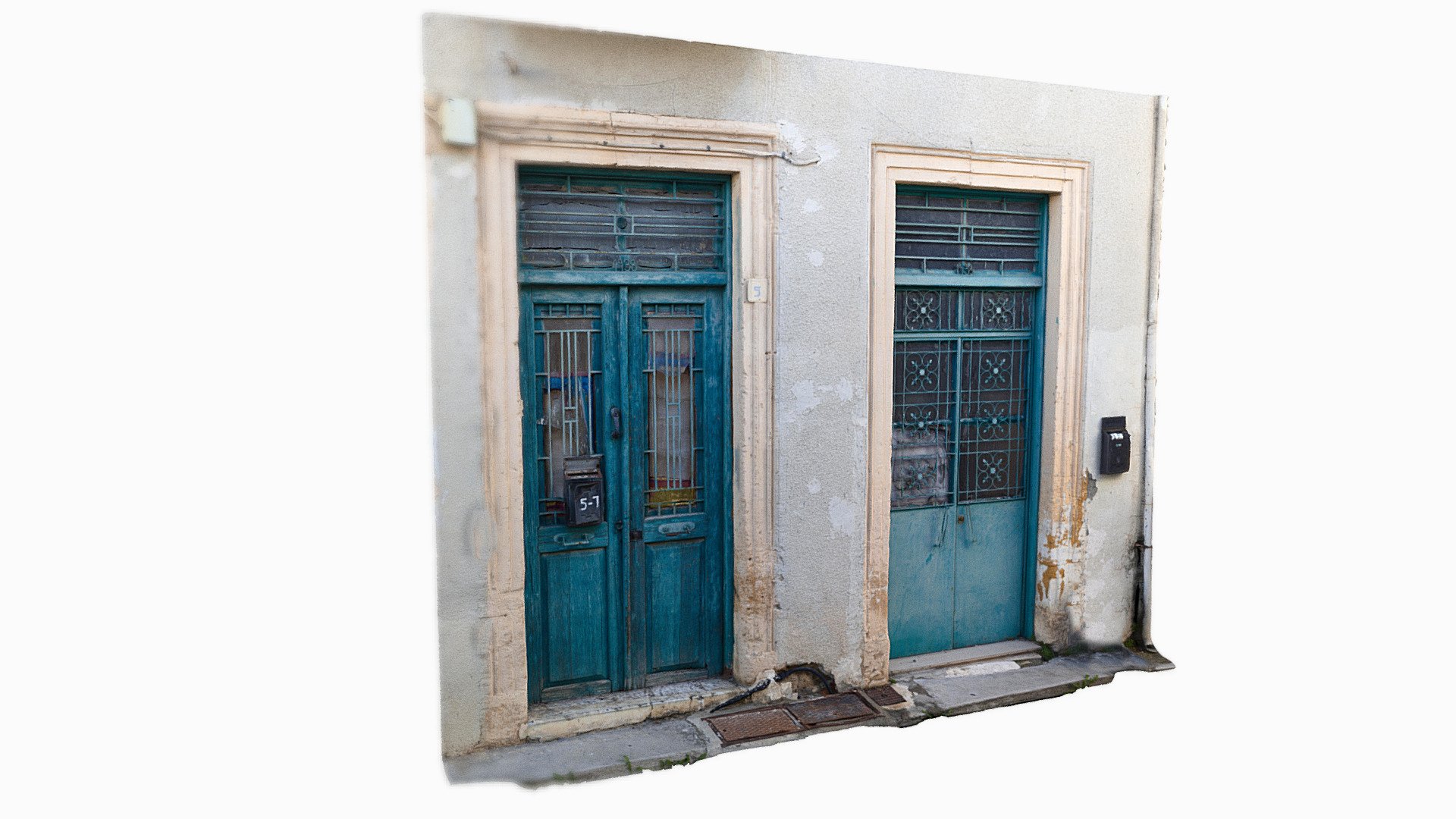 Two Traditional Blue Doors - 3D model by inicosia_cyens [5f7eca8 ...
