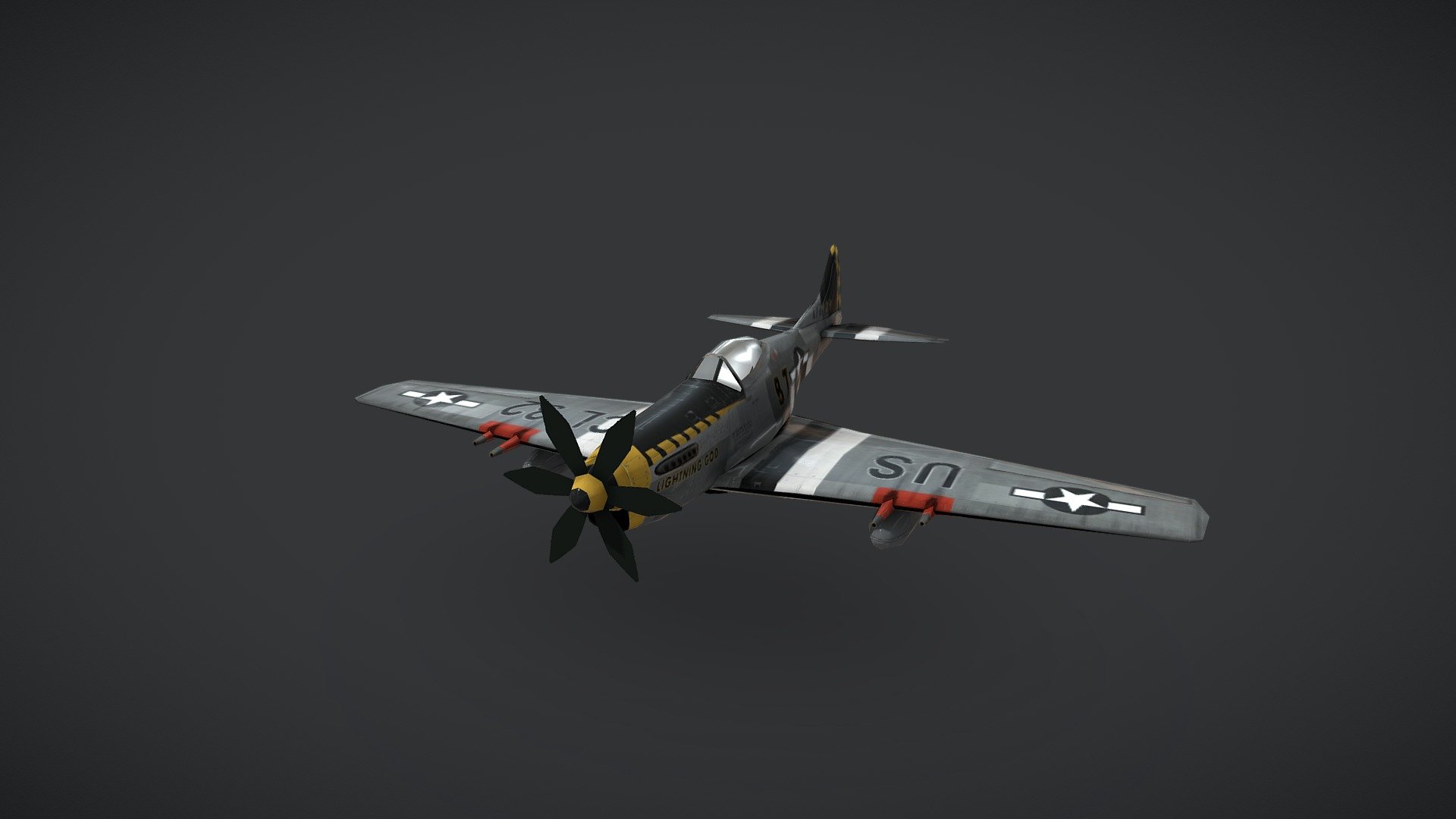 ⭐ Allied Fighter Plane - Wolf. New Order - Download Free 3D model by ...