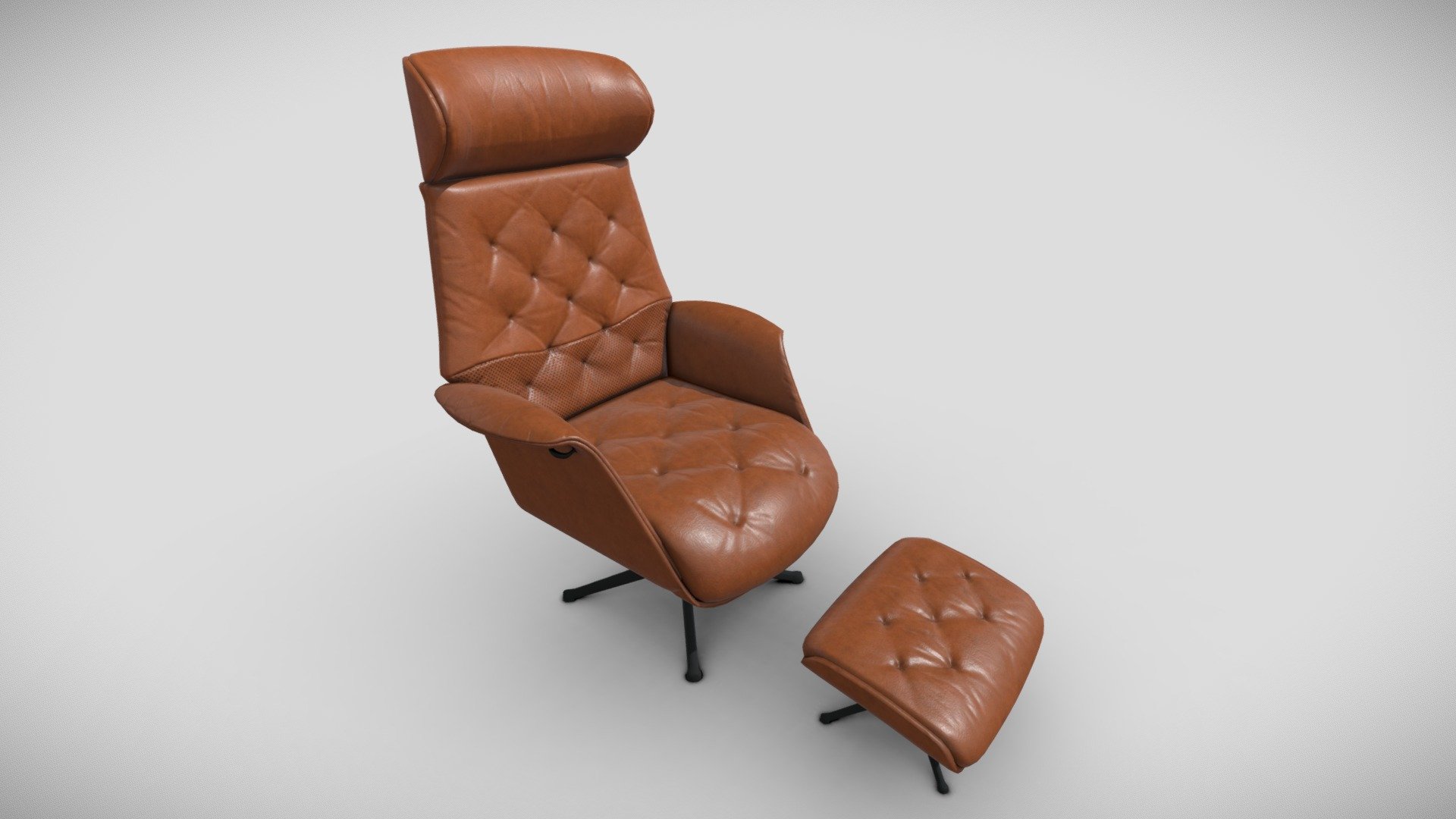 Arm Chair With Leg Rest - 3D model by Sriram.Venkat [5f88b79] - Sketchfab