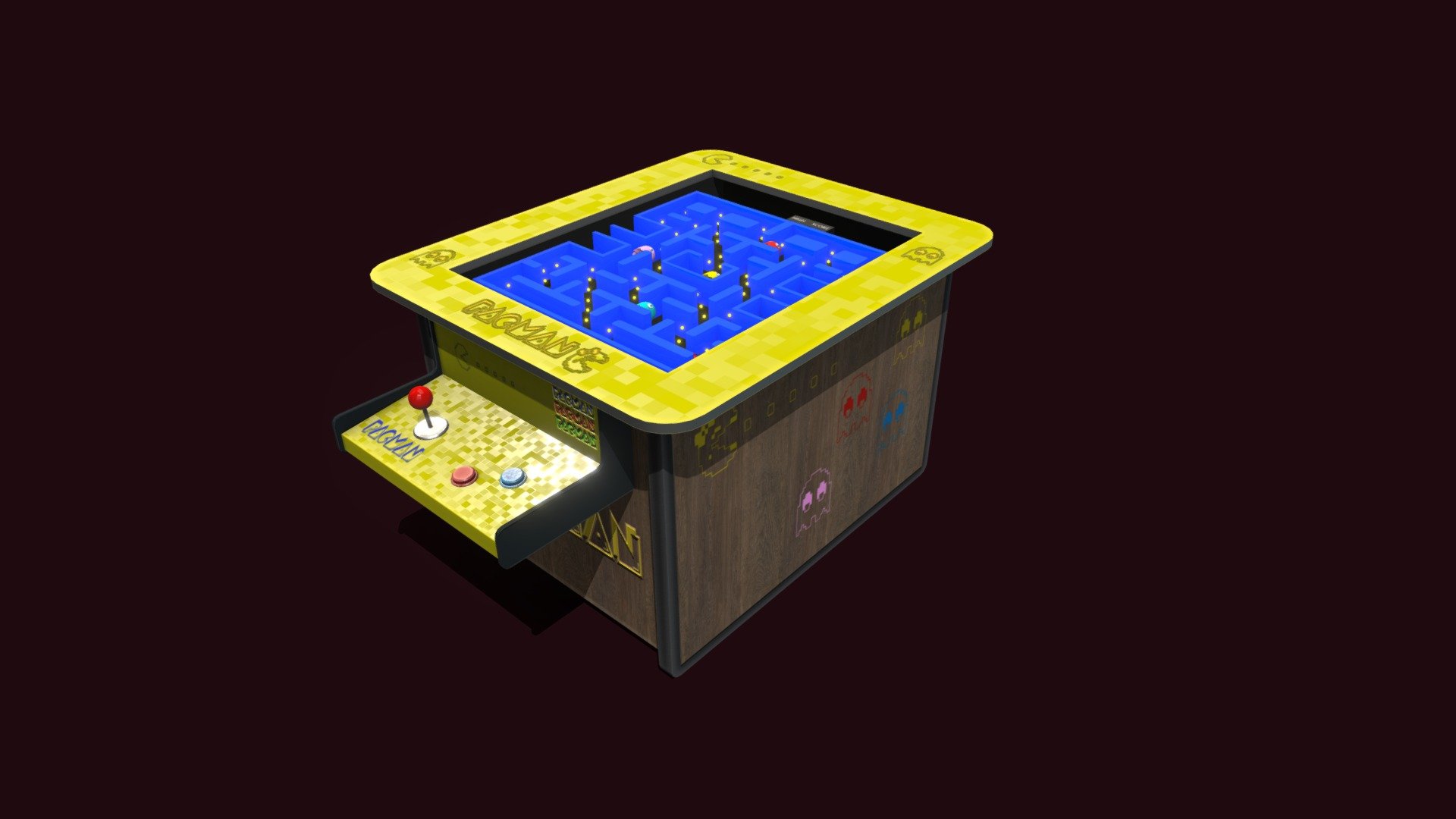 Pac-Man Arcade - 3D model by Joe_Y (@NeonSwager) [5f897da] - Sketchfab
