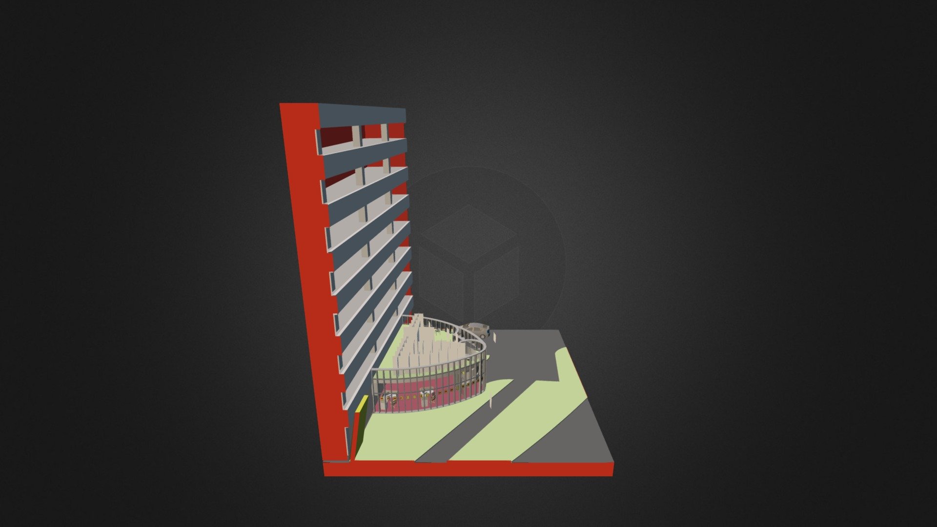 Teardrop Building - 3D model by Eyerhymer [5f89bca] - Sketchfab