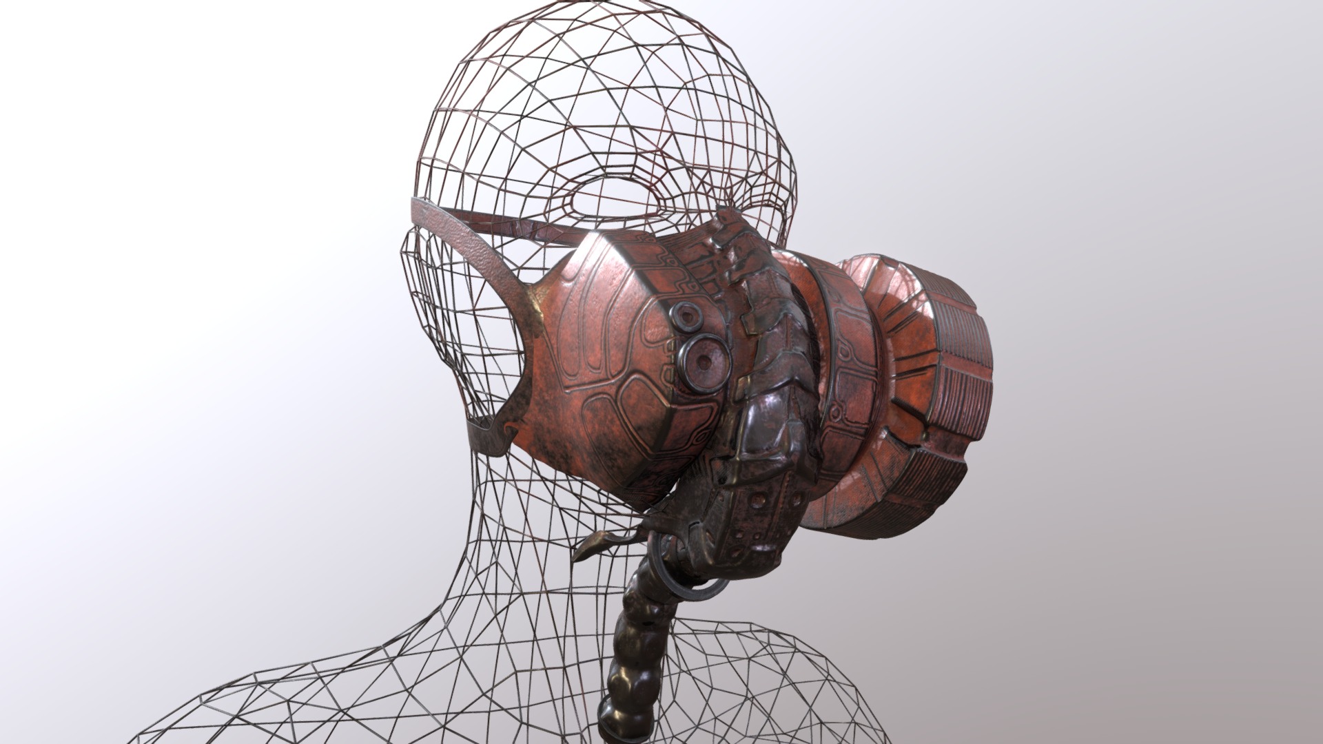 Gas Mask #Sculptjanuary18 - 3D model by Mikey G (@mags) [5f8a642 ...