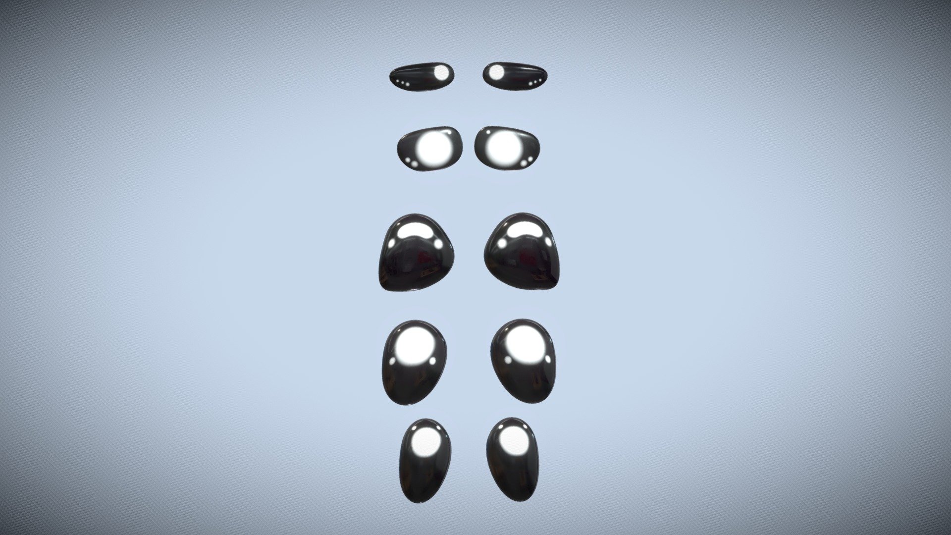 Eyeballs Stylized Flat Anime Cartoon Eyes 4k - Download Free 3D model ...