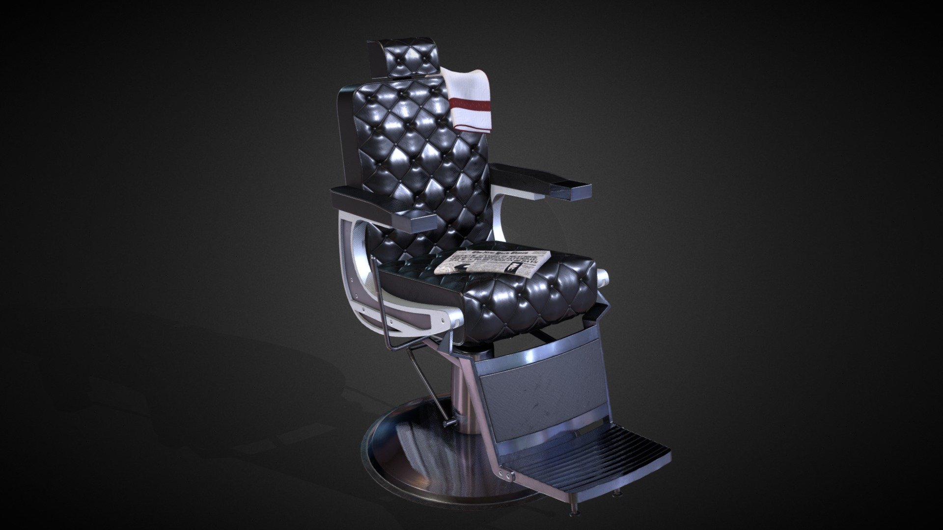Barber chair 70's - 3D model by Raúl Hidalgo (@raulhidalgogonzalez97 ...