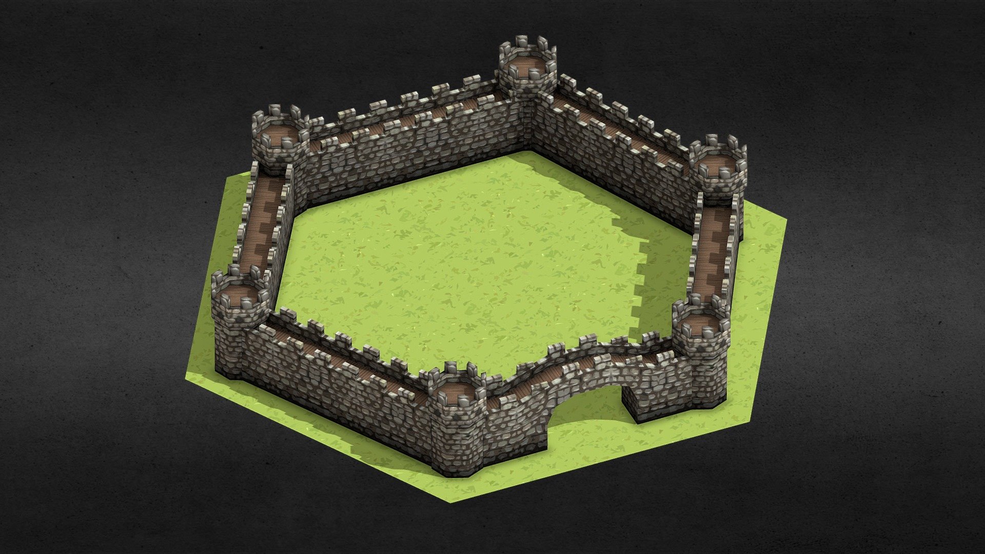 Hexagonal Stone walls - Buy Royalty Free 3D model by tamminen [5f8ecf0 ...