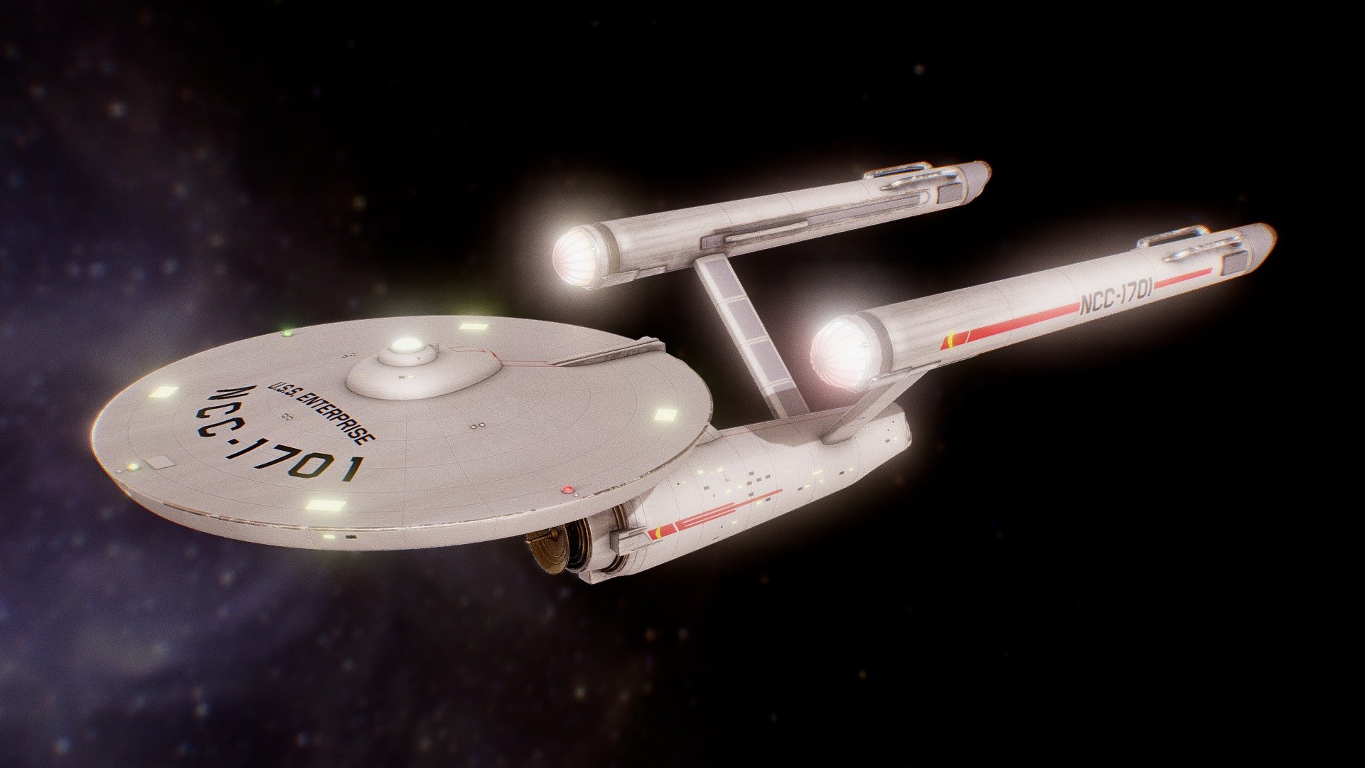 USS Enterprise NCC-1701 (TOS Version) - 3D model by haykal12321 ...