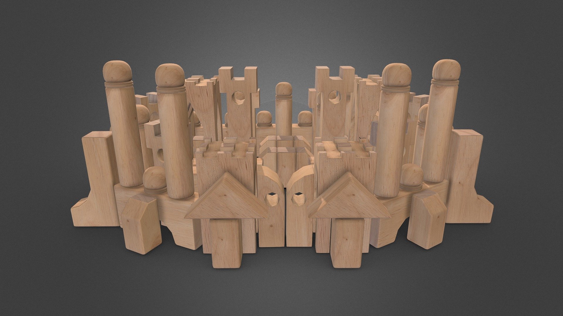 Assignment 7b: Unit Block Castle - Download Free 3D model by Teague ...
