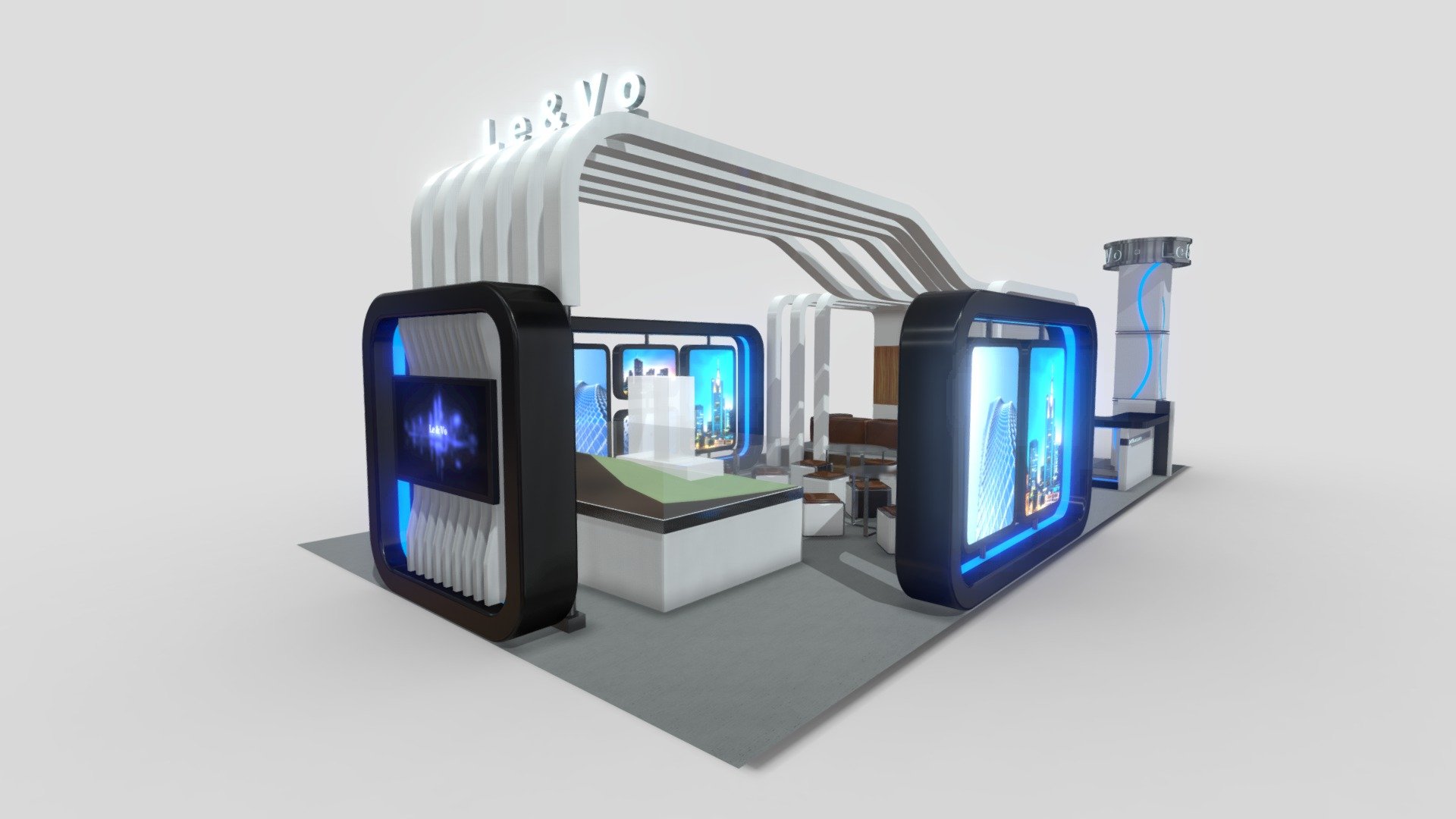 Real Estate Booth Concept Design 2022-01 - 3D model by Lee K.Y (@levods ...