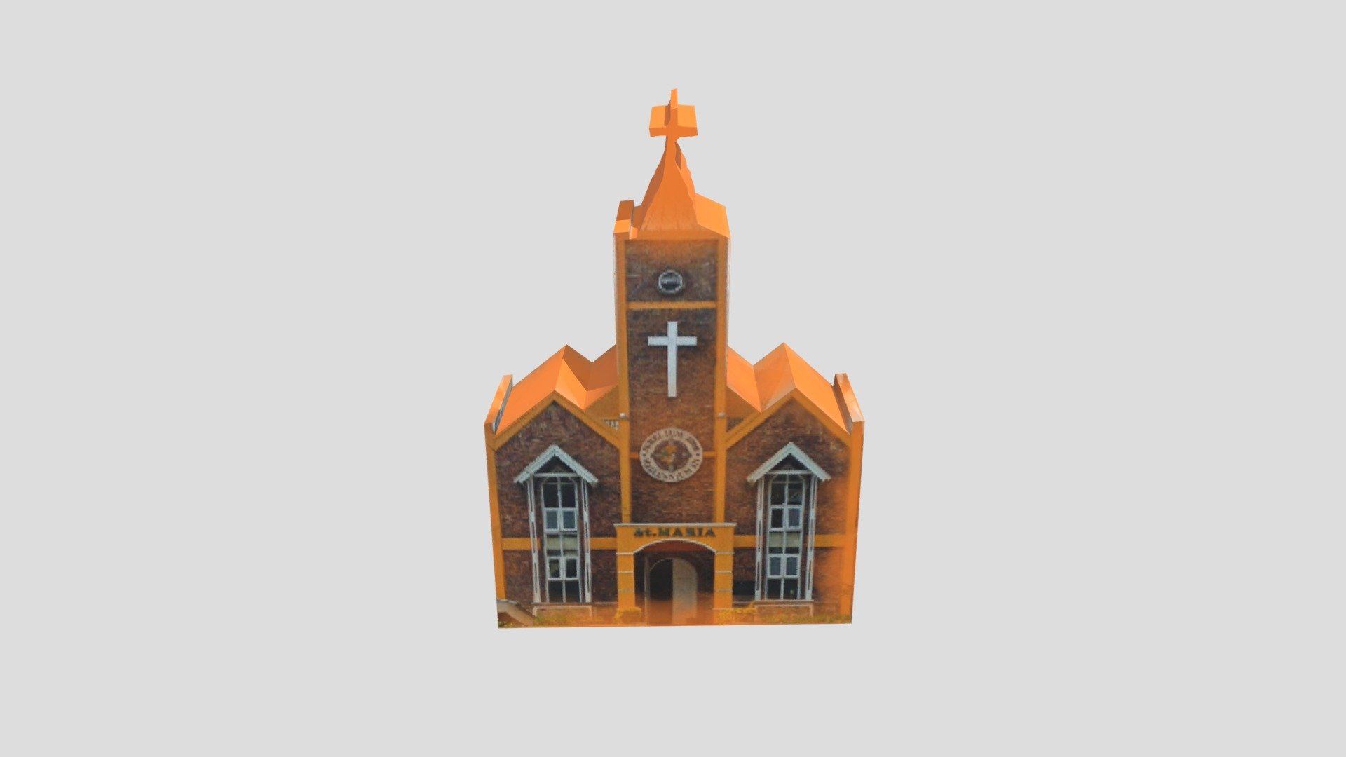 Gereja Katolik - 3D model by tasyaaw [5f97314] - Sketchfab