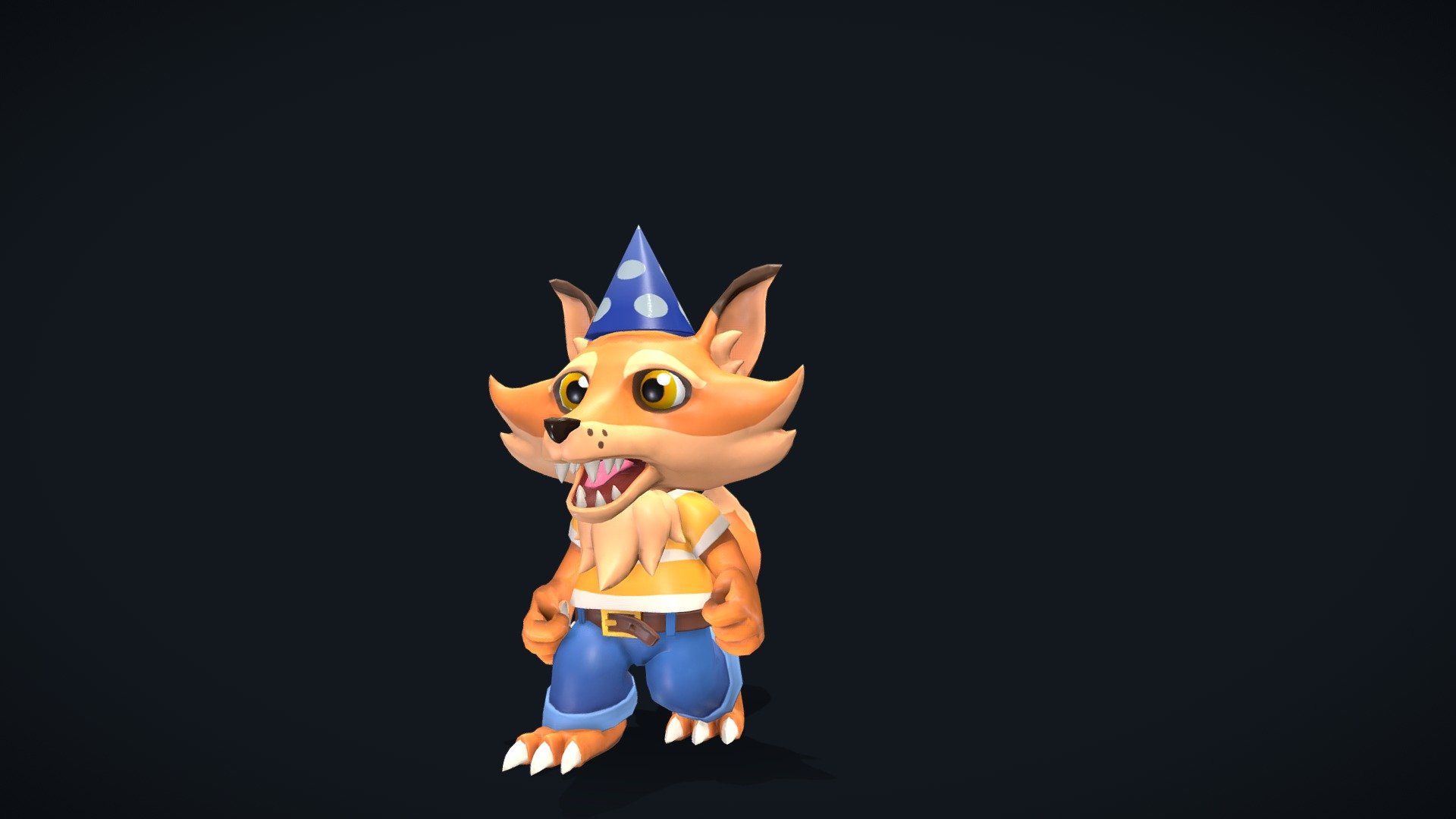 Party Fox - 3D model by Etienne Sachot (@Berzing) [5f9943d] - Sketchfab