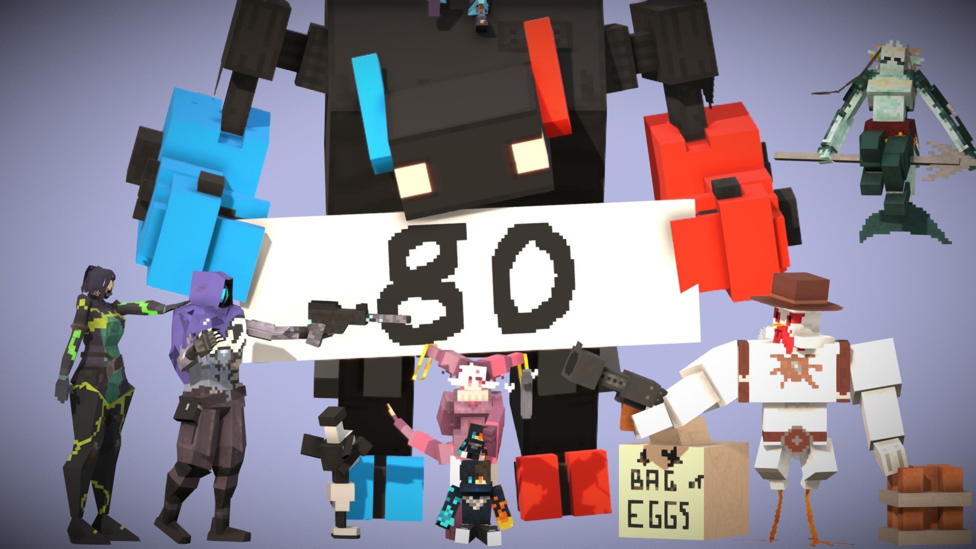 80 Subs! - 3D model by CoolPixelpro [5f99611] - Sketchfab