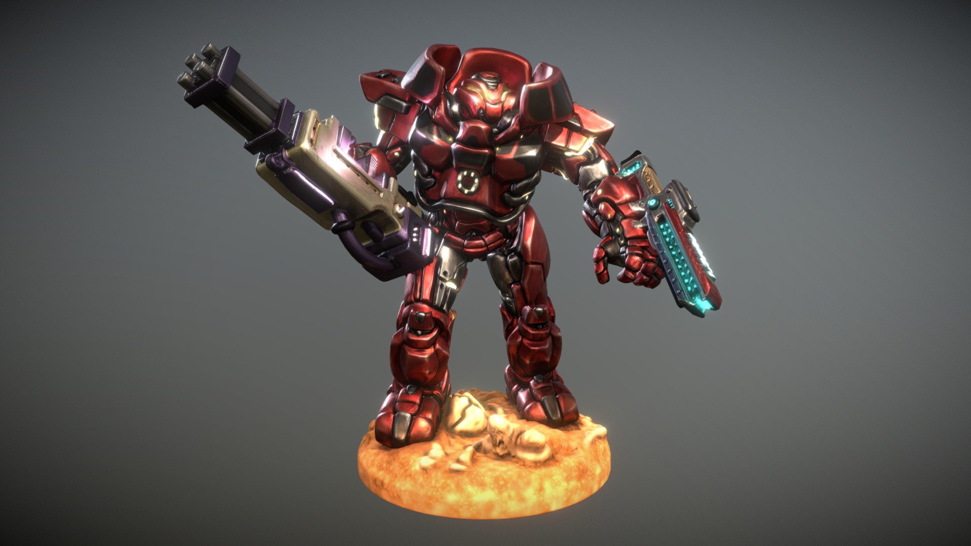 Knight RPG - WARRIOR - Miniature Paint - 3D model by Yohan [5fa165d ...