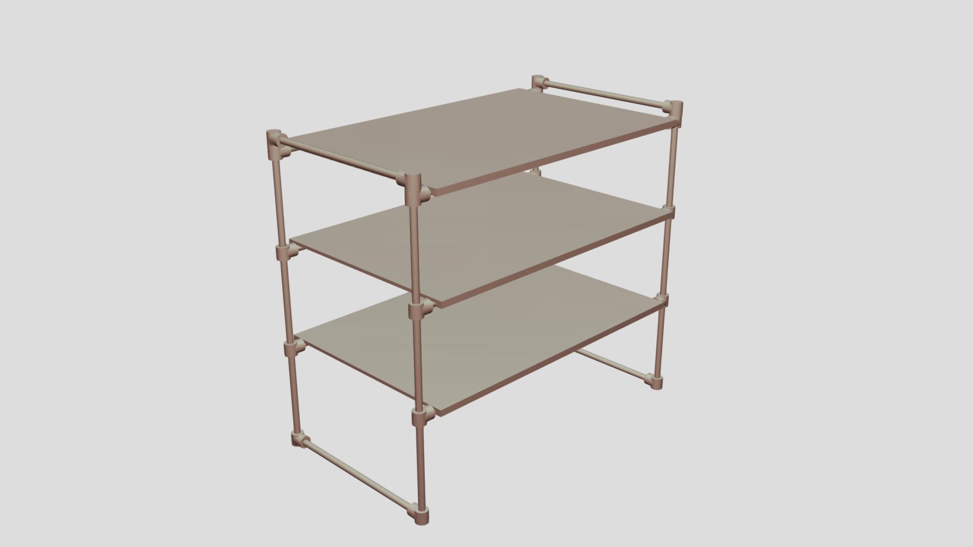 Simple PVC Shelf - Download Free 3D model by broston [5fa28ee] - Sketchfab
