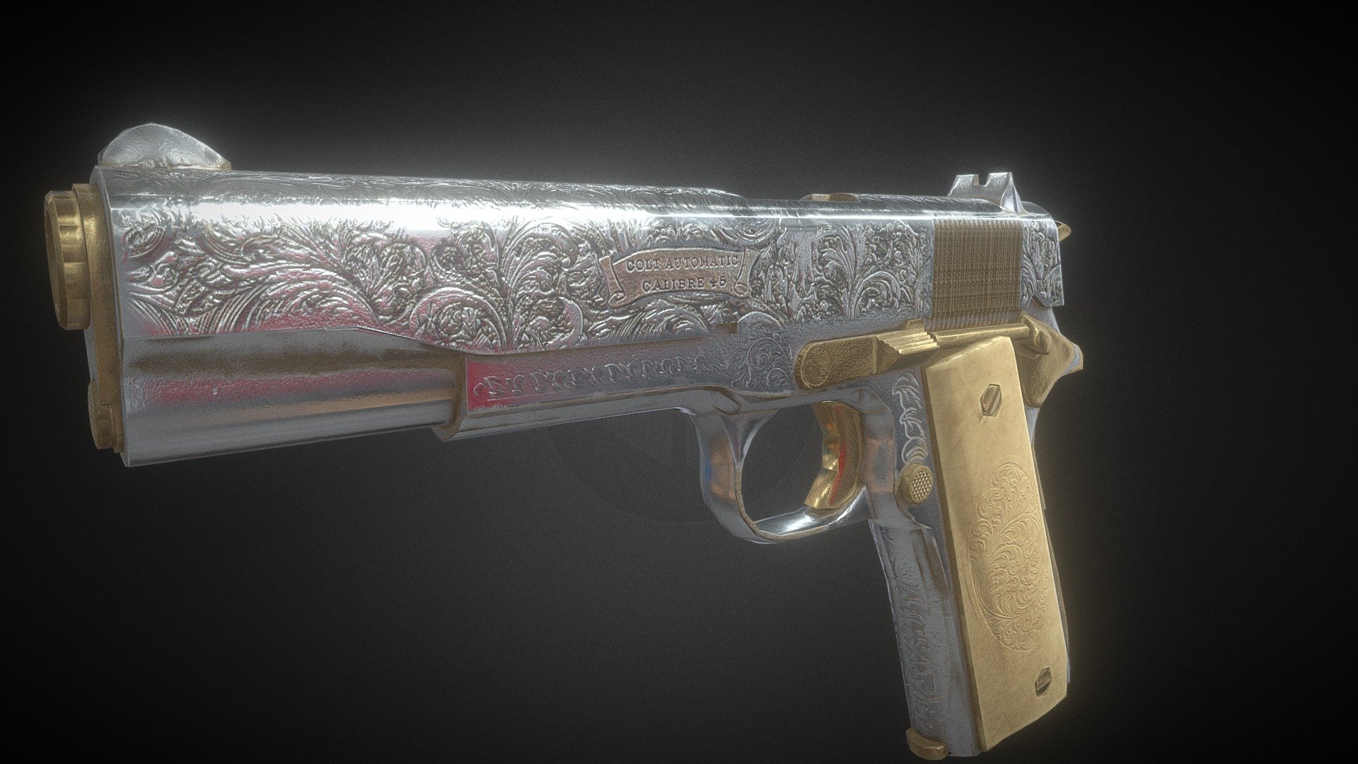 Pistol - Download Free 3D model by TWORKS (@trbrick) [5fa3a6d] - Sketchfab
