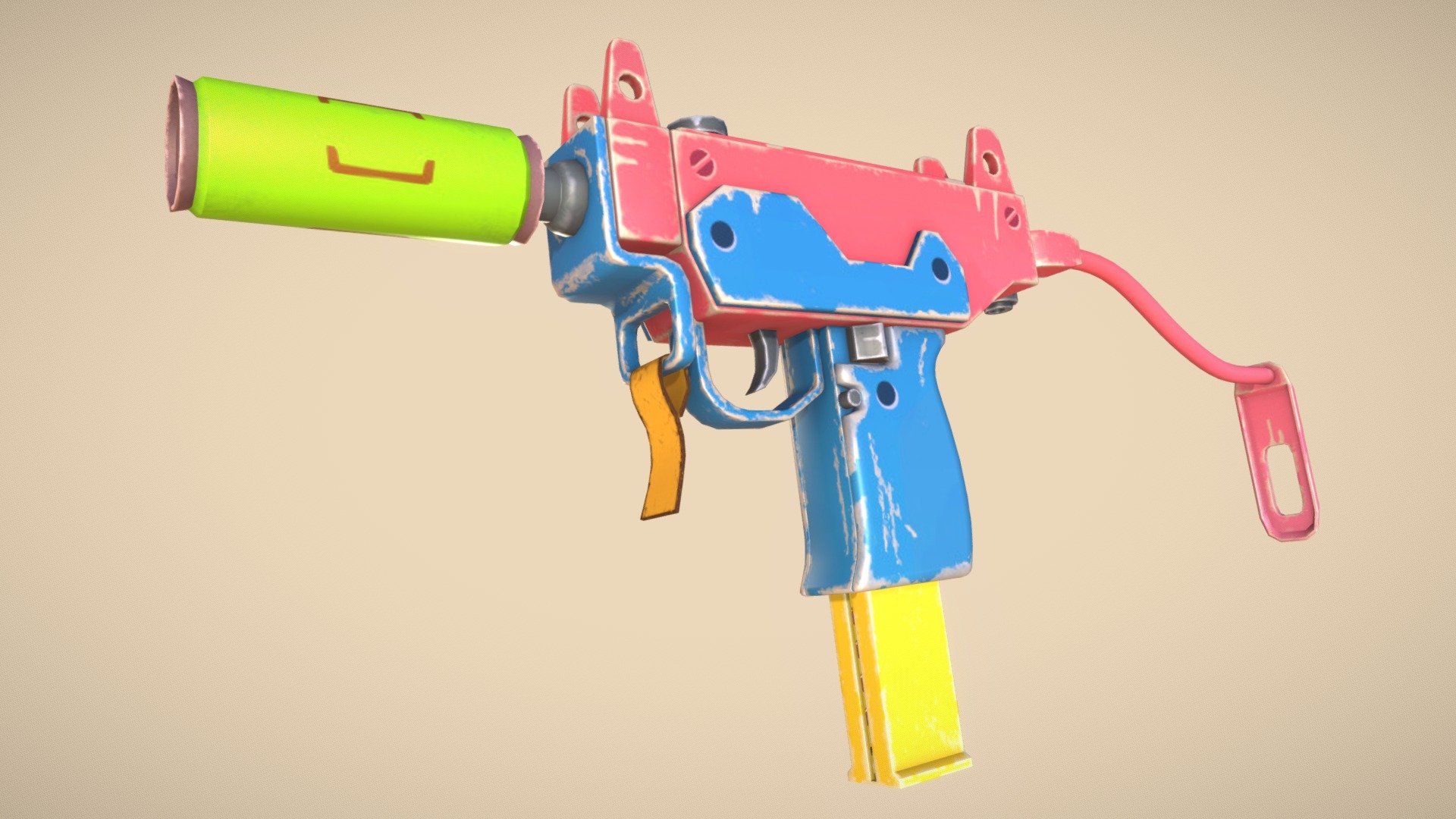 Stilized Micro Uzi / Стилизованный Микро Узи - Download Free 3D model ...