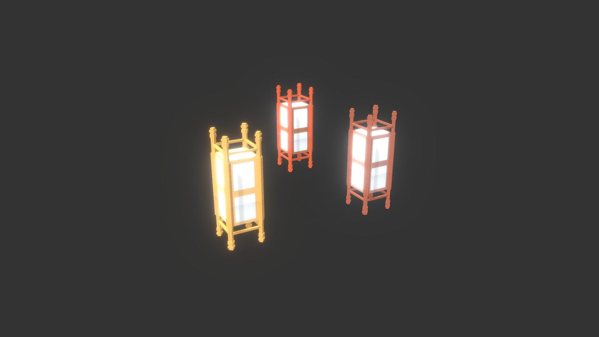 low poly japanese lamp - Download Free 3D model by Nav Creative Studio ...
