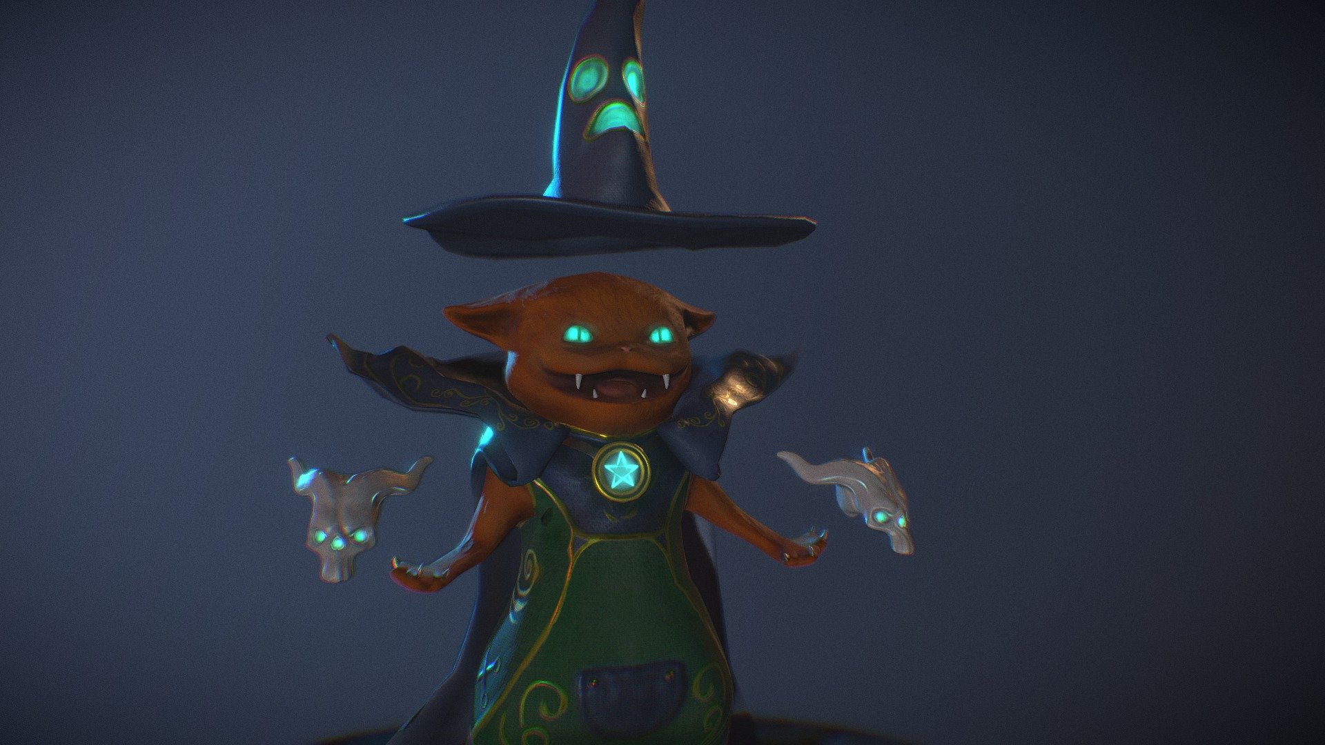Cat sorcerer vol.2 - 3D model by sharoth.cg (@sharoth) [5fa8807 ...