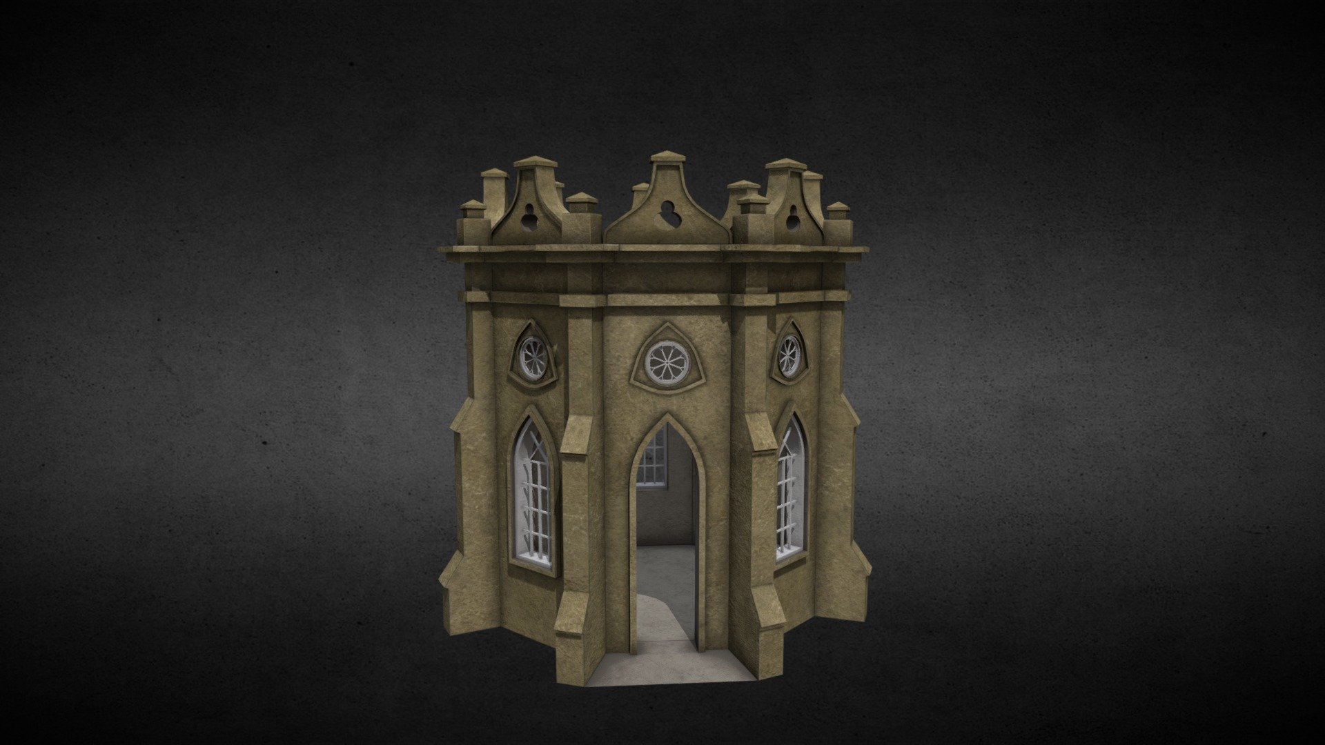 Gothic temple - 3D model by yryabchenko [5fac4af] - Sketchfab