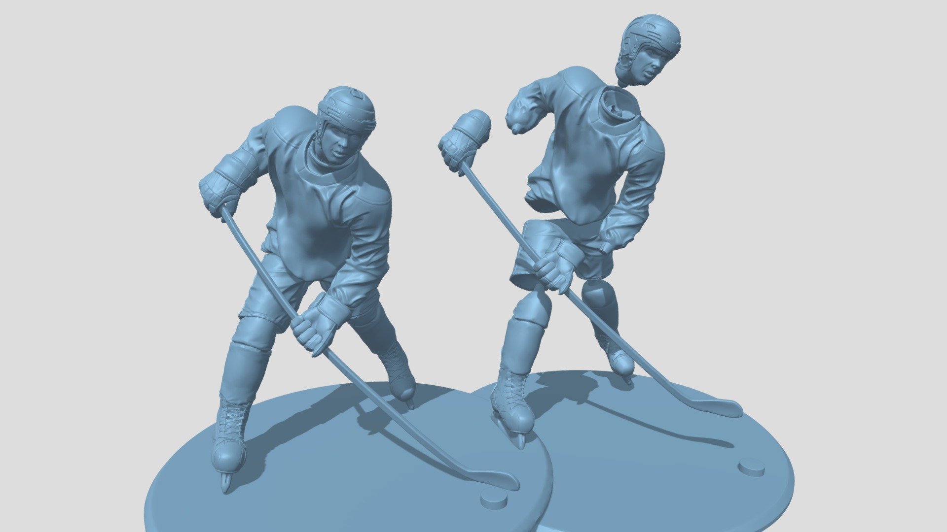 Hockey player figure STL, ready for 3D printing - Buy Royalty Free 3D ...