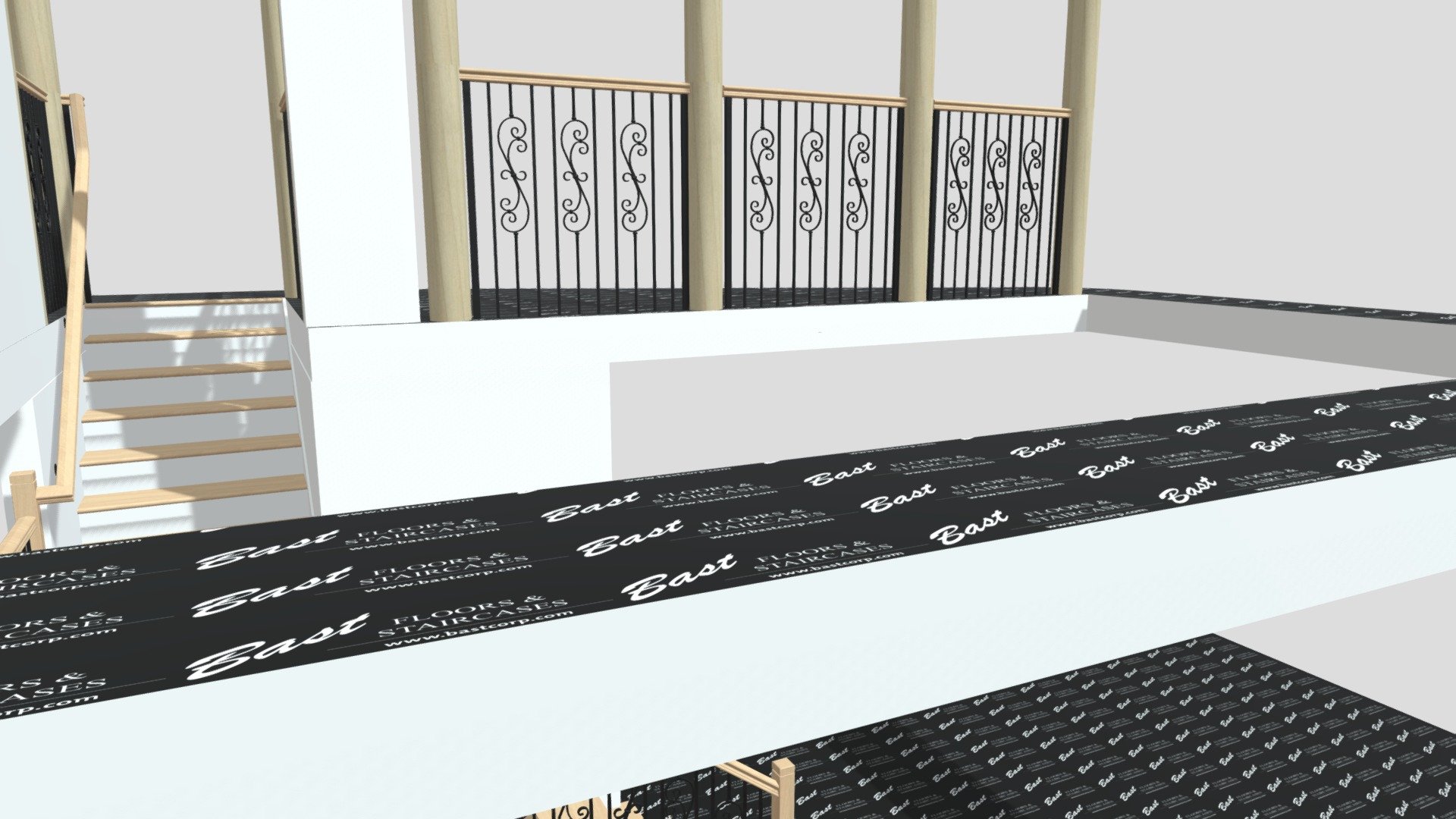 Versatile series Balustrade - 3D model by Bast floors and staircases ...
