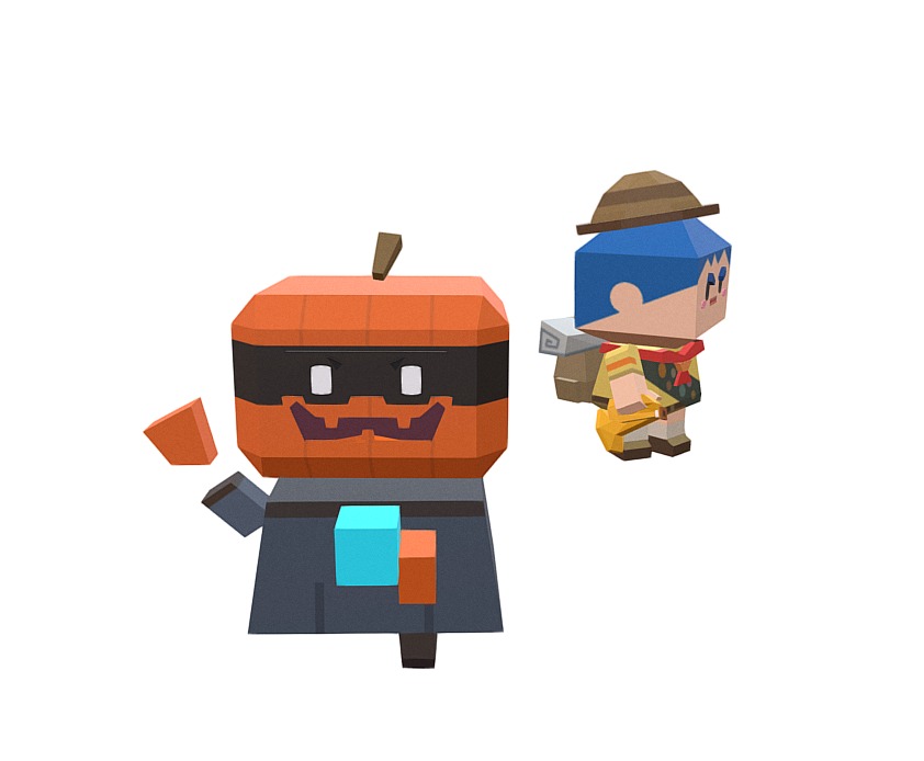 Cubie Adventure - Mr. PUMPKIN - 3D model by unit5 [5fb54a6] - Sketchfab