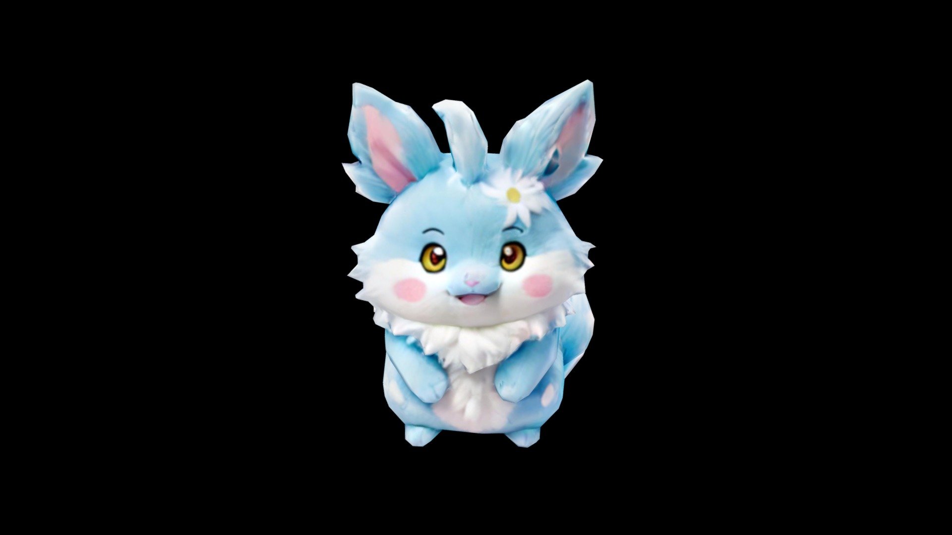 Chibi Vyrice, the friendly blue cat with fluffy - Download Free 3D ...