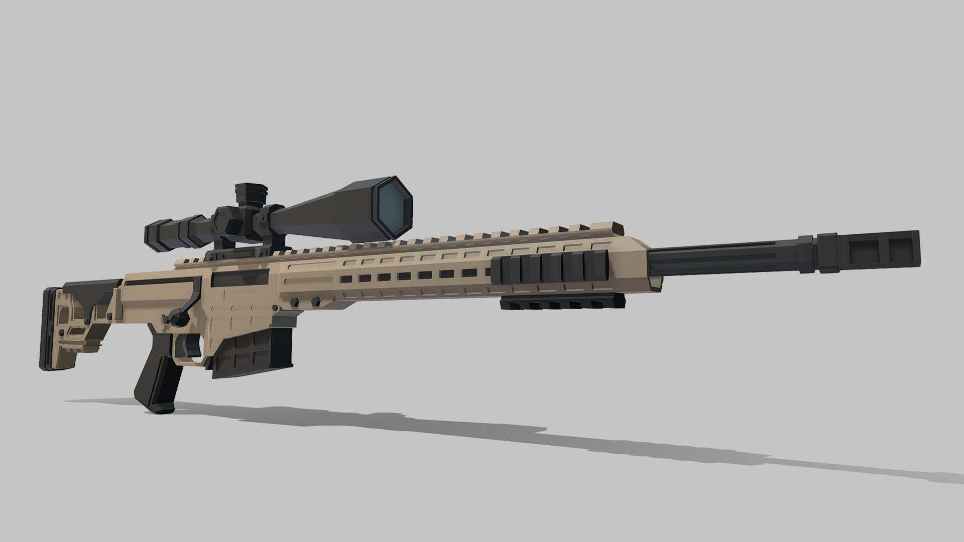 Low Poly Recon-MRAD - 3D model by CastleBravo (@BravoCastle) [5fb74f1 ...