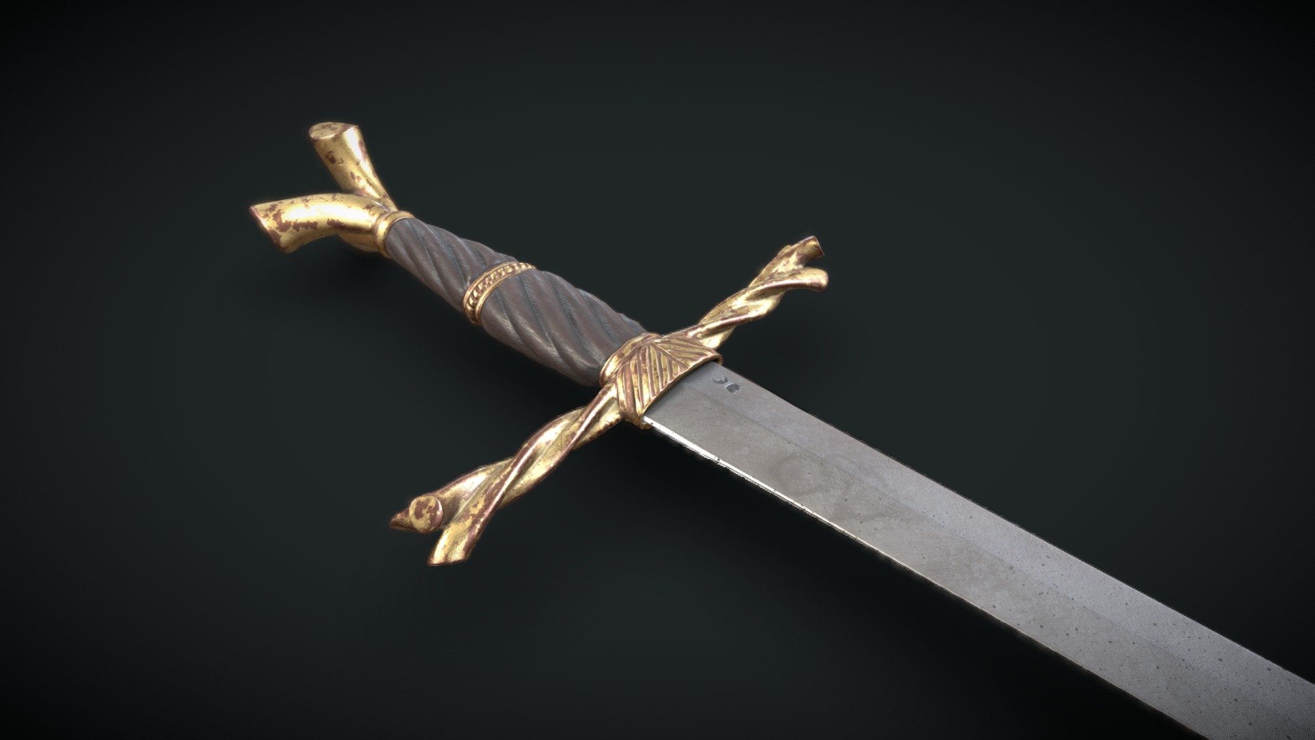 Writhen Hilted Sword - Download Free 3D model by Arnold Konrad ...