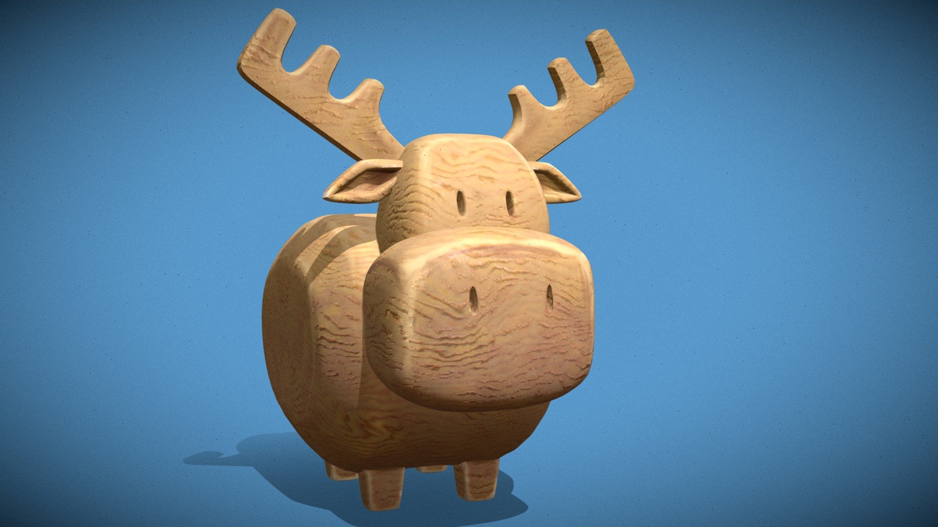 Katie Mitchell's Wooden Moose - 3D model by Kensei.KC (@Kenseikc ...