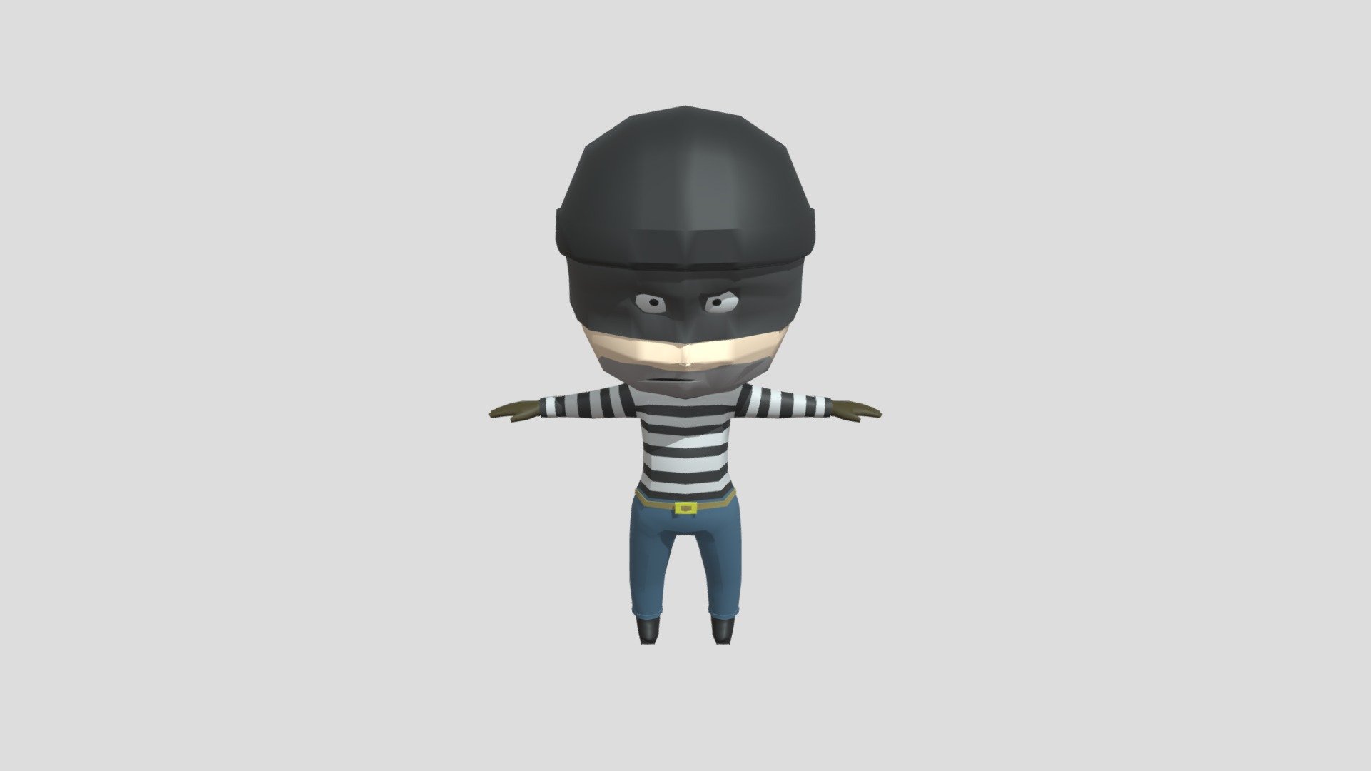Chibi_Bank_Robber - 3D model by LachlanSchulz [5fbca0d] - Sketchfab