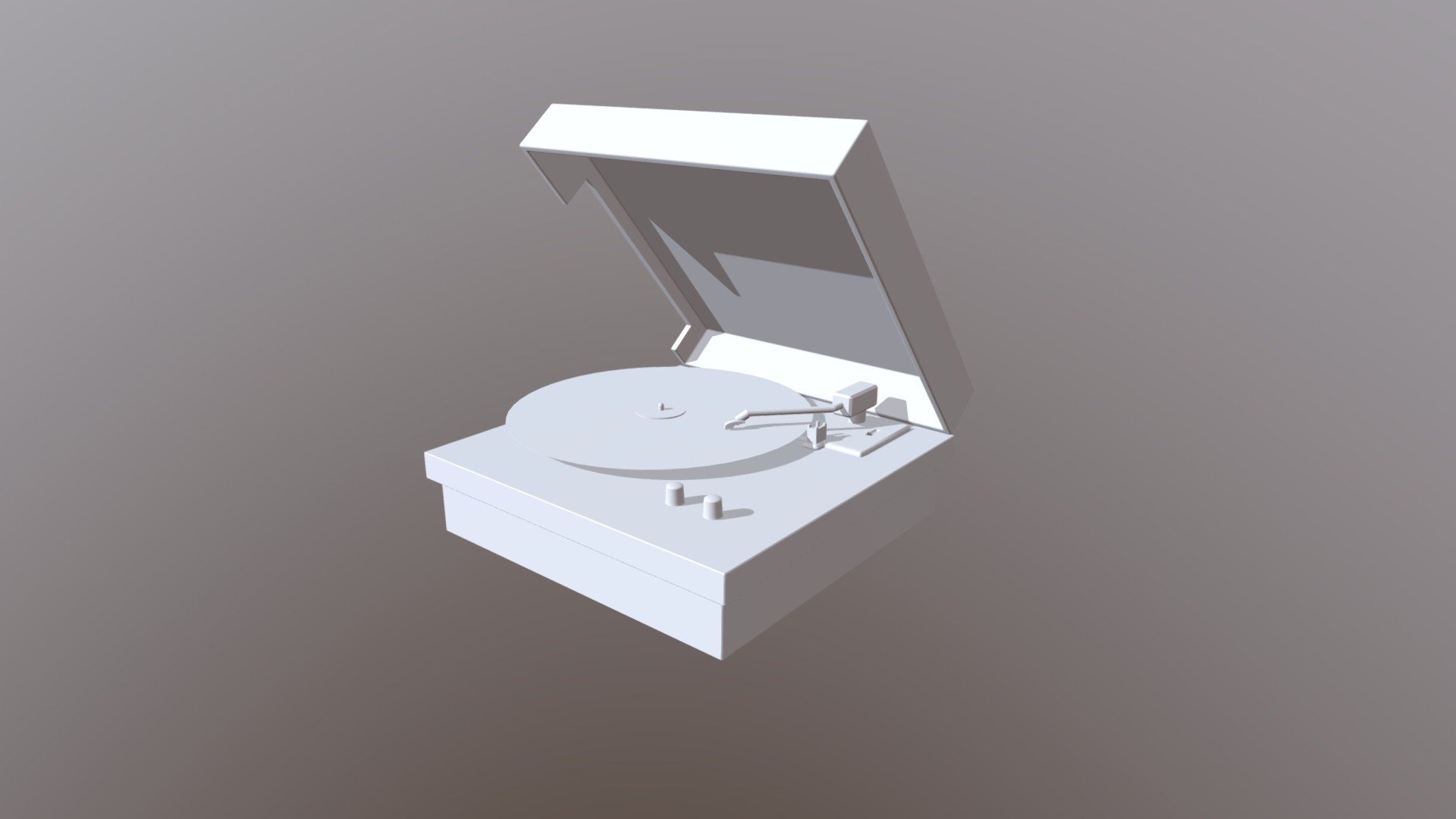 Record Player (untextured) - 3D model by ColeJones [5fbff82] - Sketchfab