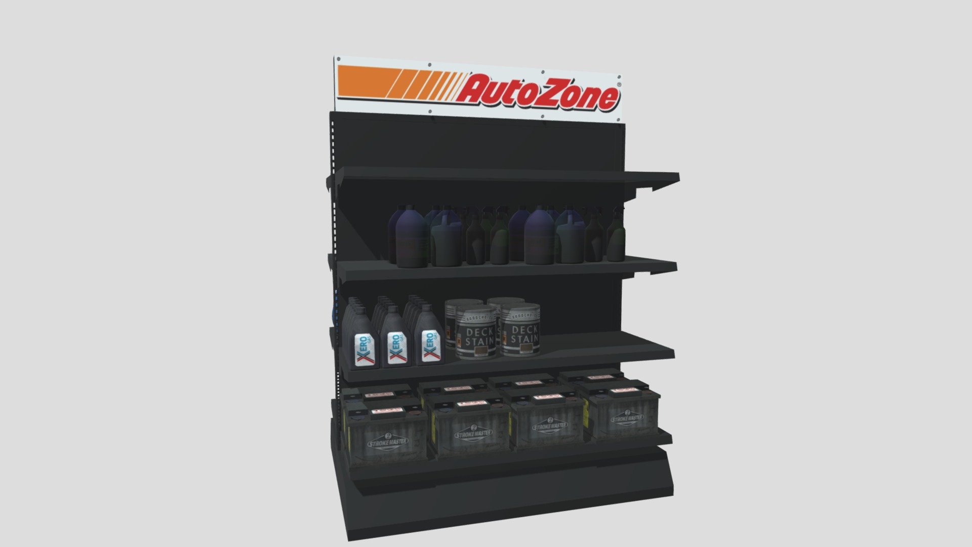 Autozone shelf (retail store) - 3D model by $RTNelson (@SRTNelson ...
