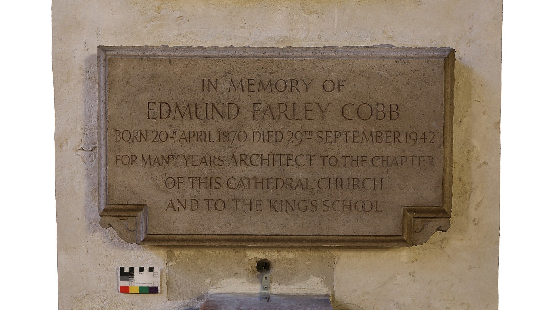 Edmund Cobb memorial - 3D model by Rochester Cathedral ...