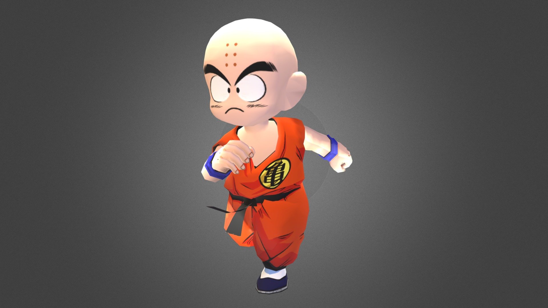 Krillin Running Animation - 3D model by AnonyMoo [5fc7651] - Sketchfab