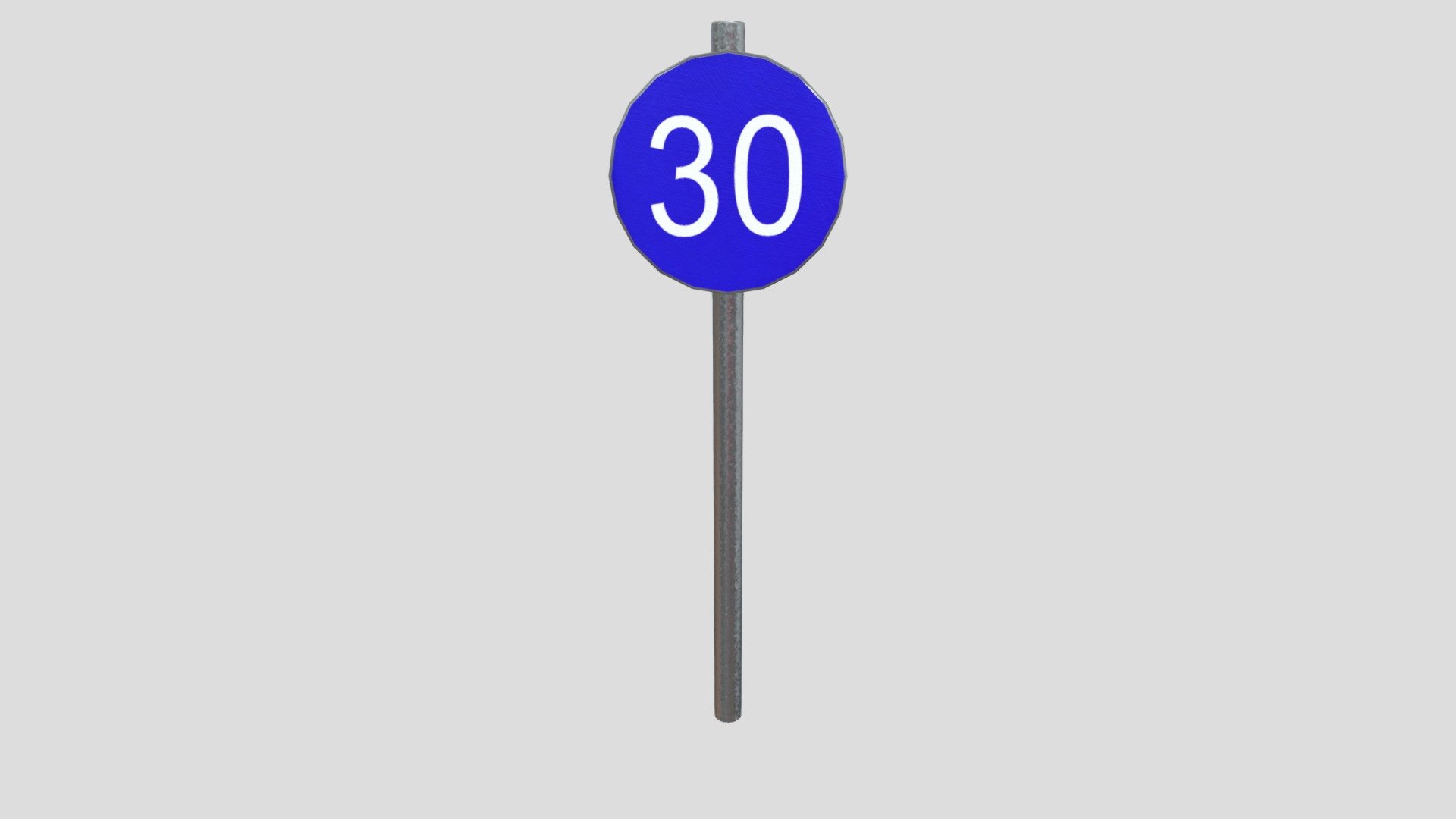 Minimum speed 30 traffic sign - Download Free 3D model by Dudzy ...