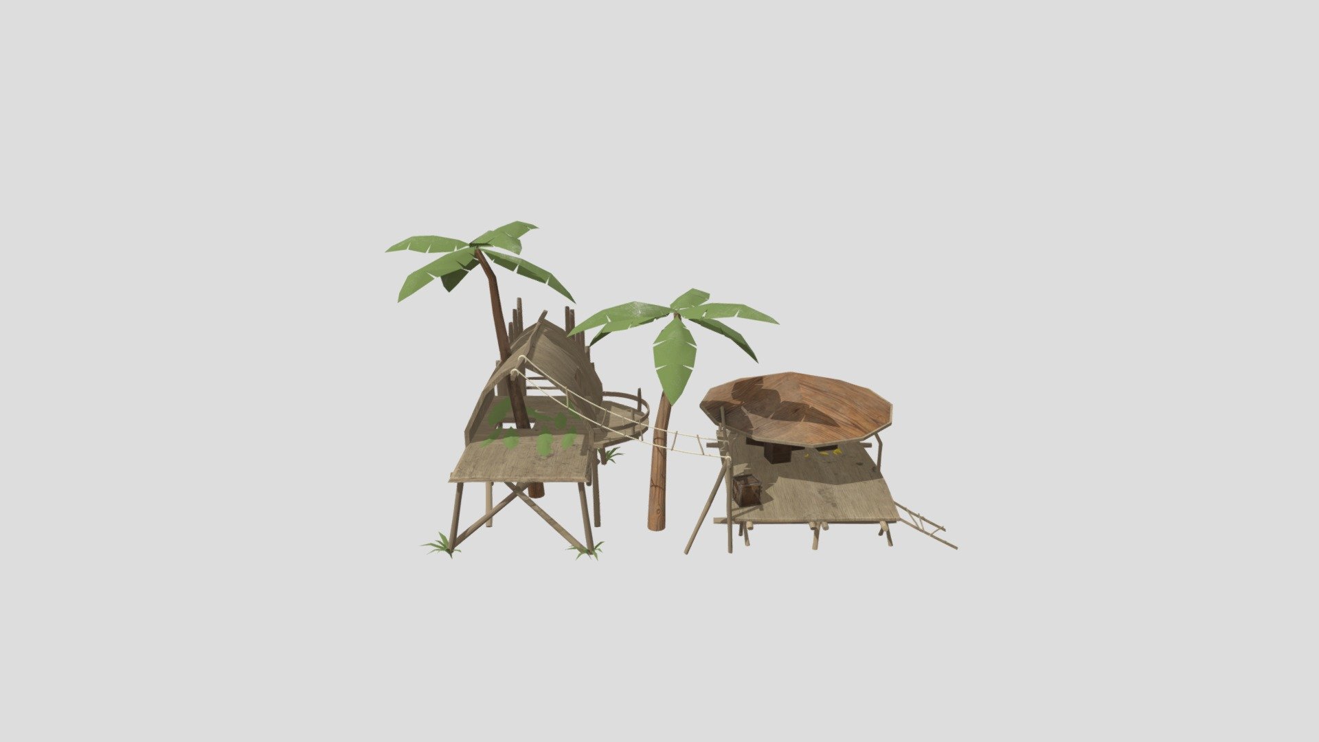 Monkey Treehouse - 3D model by alexdorne [5fc9b32] - Sketchfab