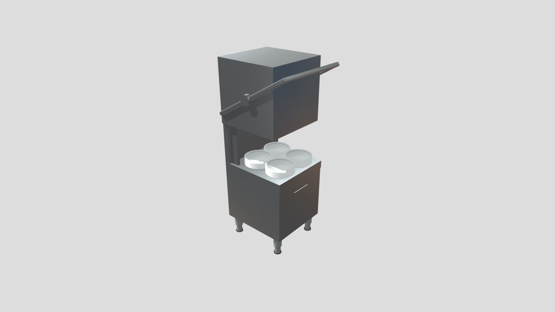 Professional Dishwasher - Download Free 3D model by FractDesign ...