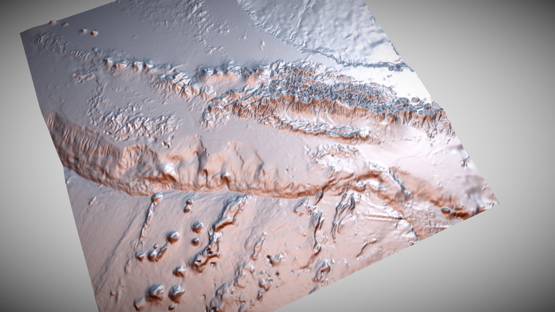 Modelo 3D de Costa Rica con fondo oceánico - 3D model by Andrés Ulloa ...