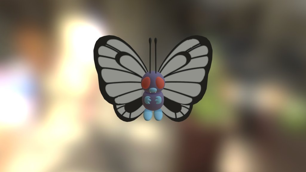 Butterfree (Female) - 3D model by Edward Holmes (@edward.holmes ...