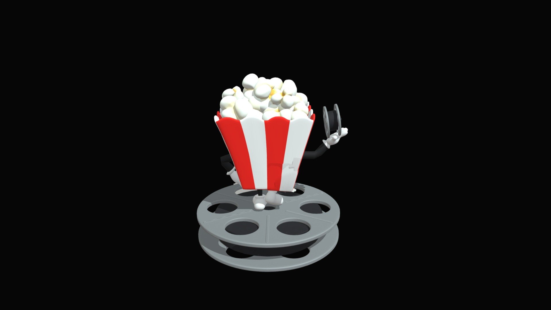 Popcorn Character - 3D model by bonillaleondafne [5fcd7a6] - Sketchfab