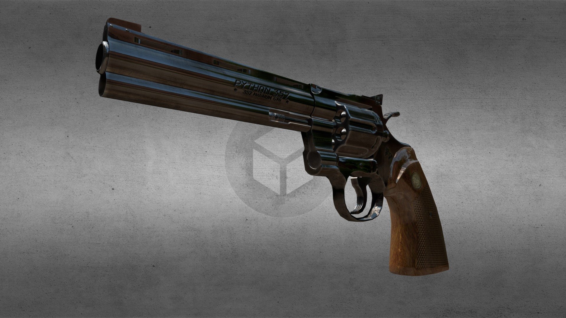 Magnum 357 Python - 3D model by BabyBottleStudio (@babybottle) [5fcf3aa ...